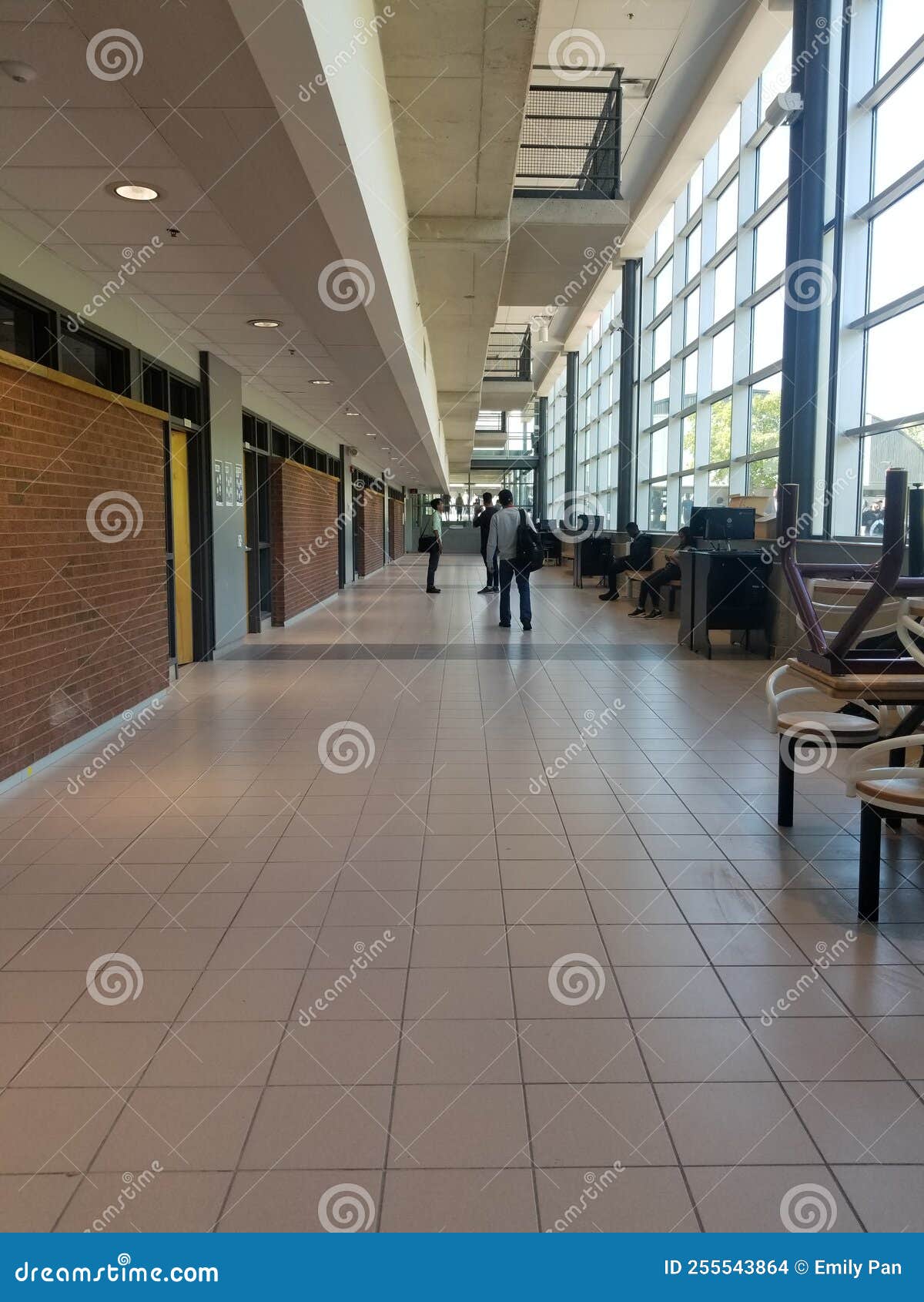 College Hallway during the Day Editorial Stock Image - Image of ...