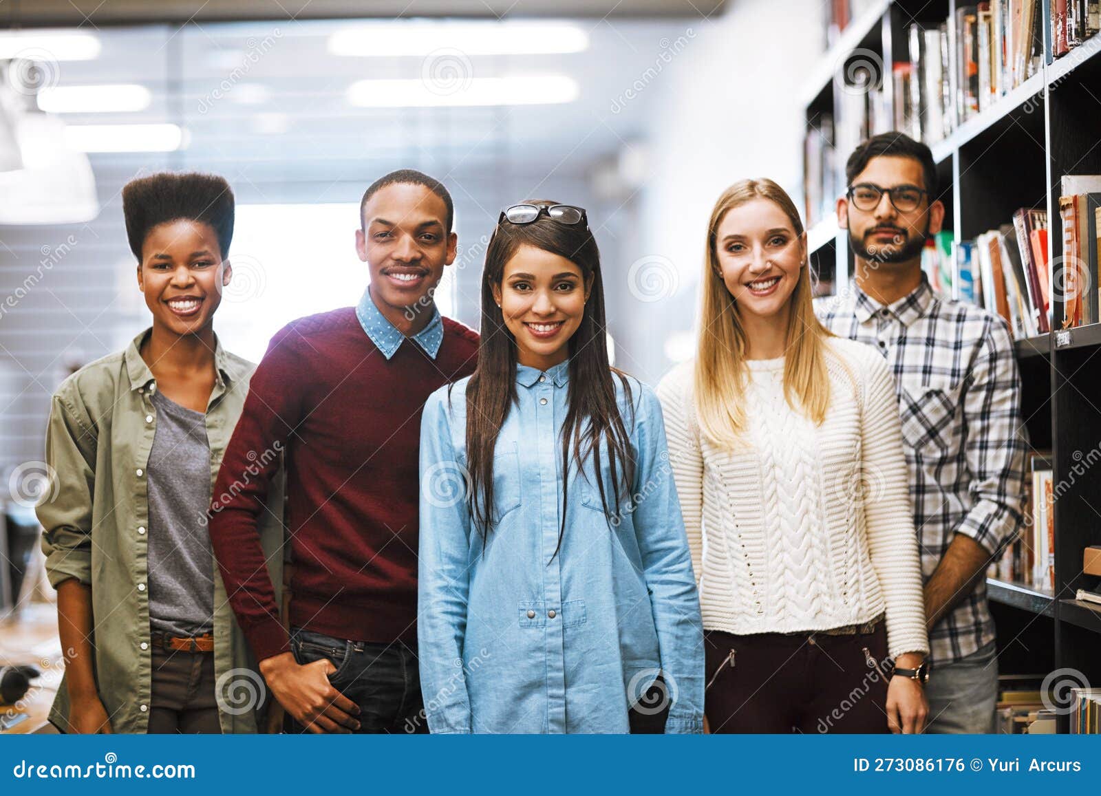 College Inspired Us To Think Differently. University Students Standing ...