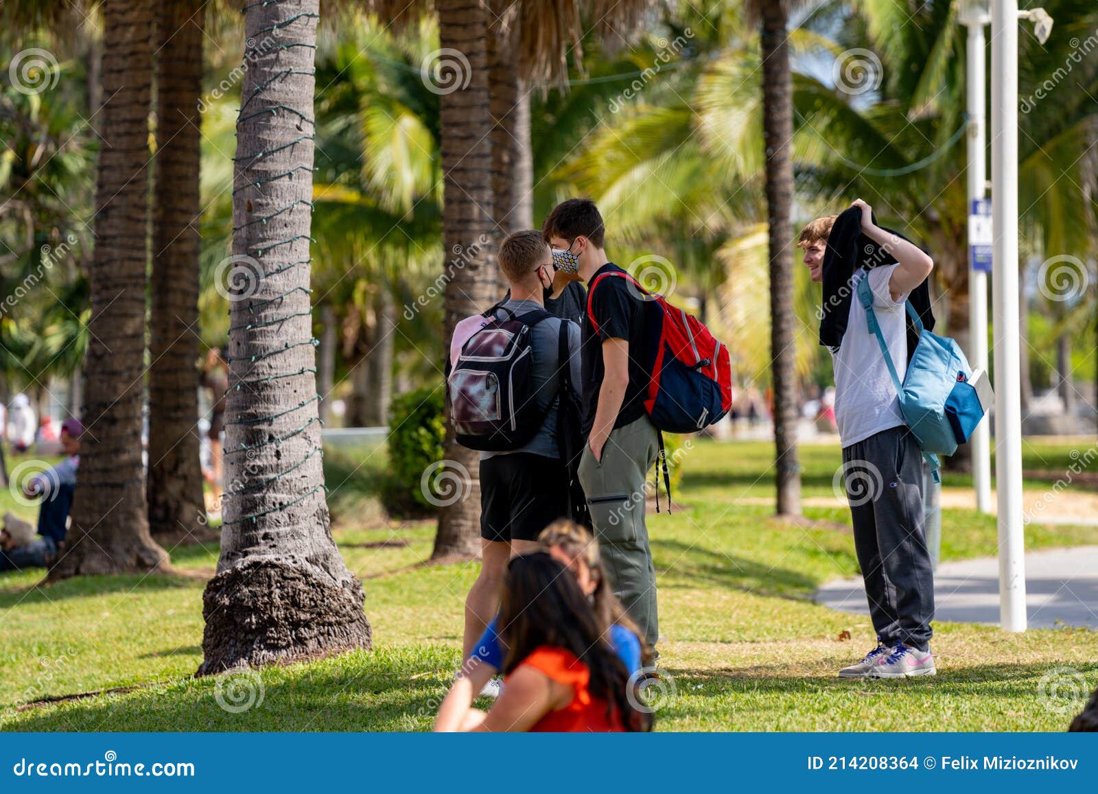 College Kids in Miami Beach for Spring Break 2021 Editorial Stock Image ...
