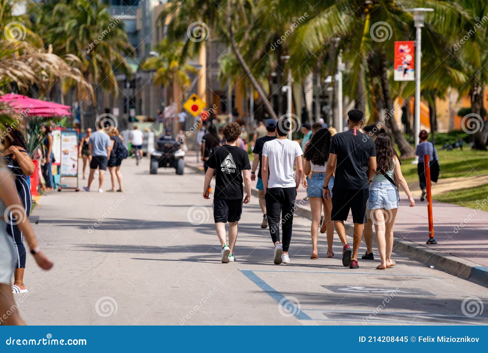 College Kids in Miami Beach for Spring Break 2021 Editorial Image ...