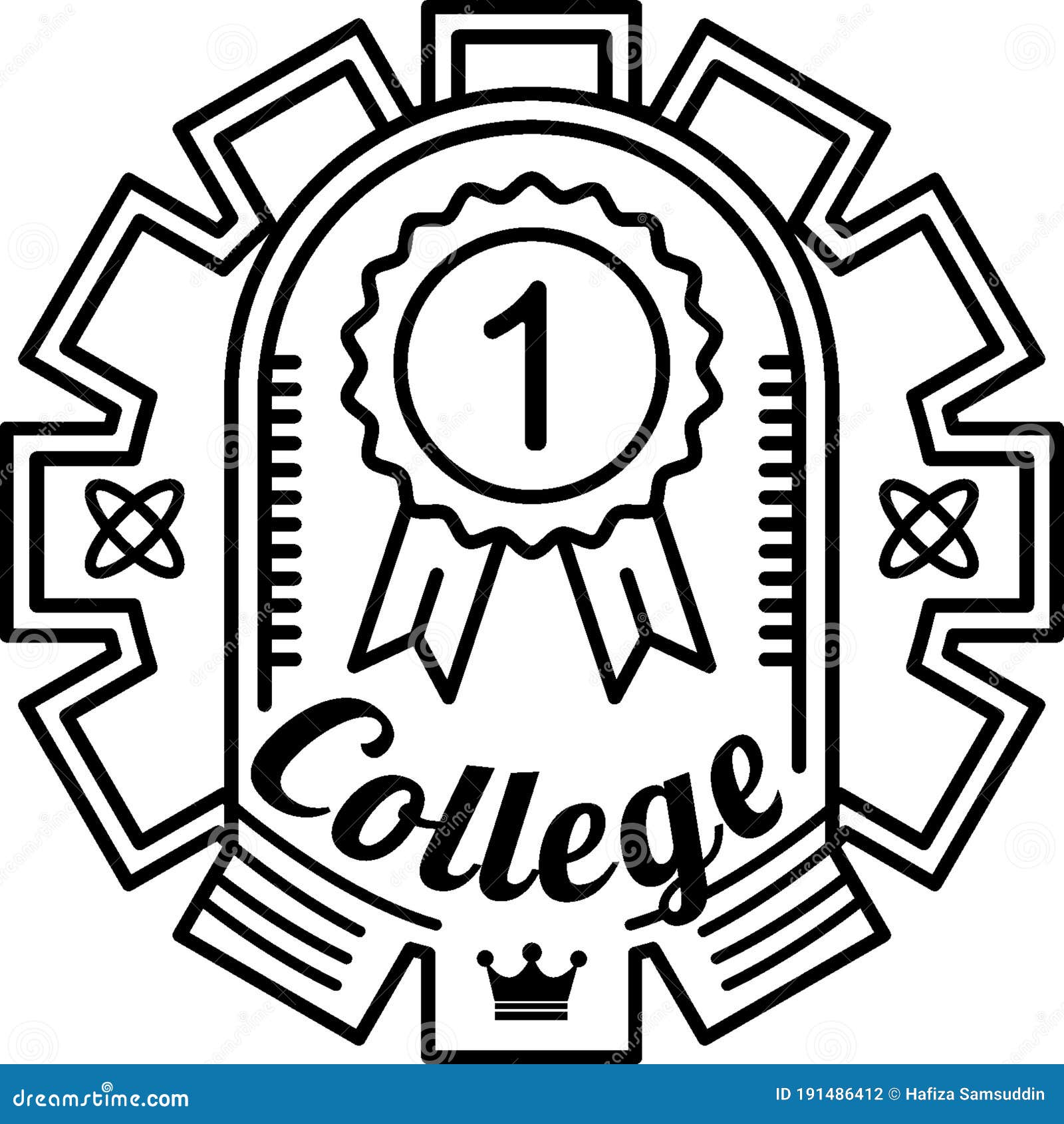 College Logo Element. Vector Illustration Decorative Design Stock ...