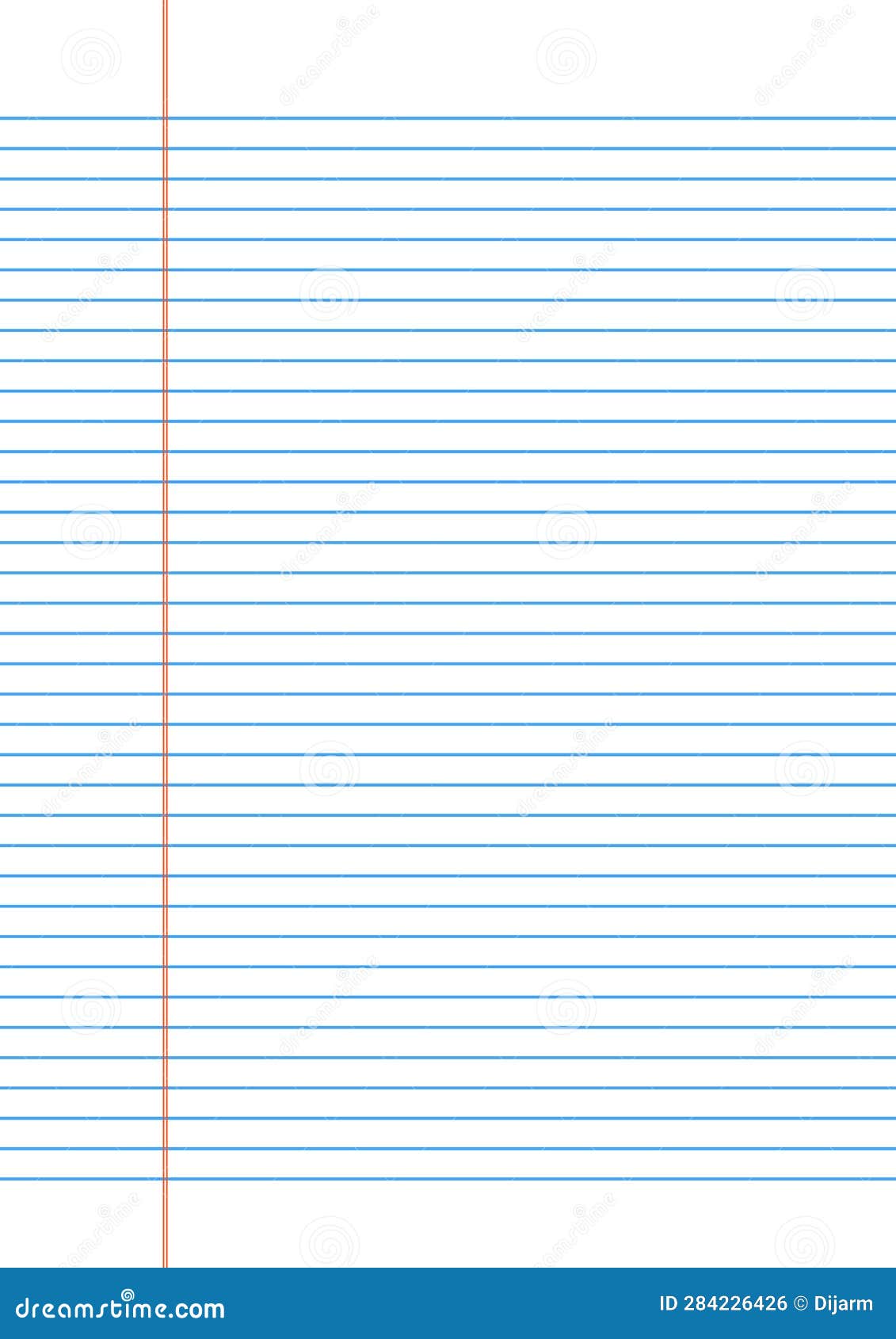 College Medium Ruled Paper Background for Student. Vector Stock Vector ...