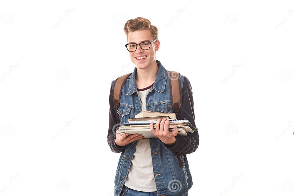 College nerd stock image. Image of student, heap, young - 97271057