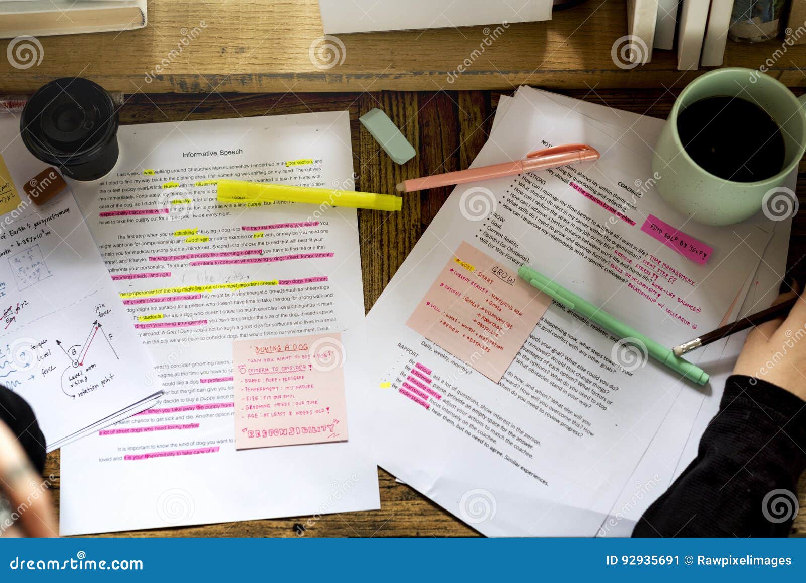 College People Study Learning Reading Lecture Notes Stock Image - Image ...