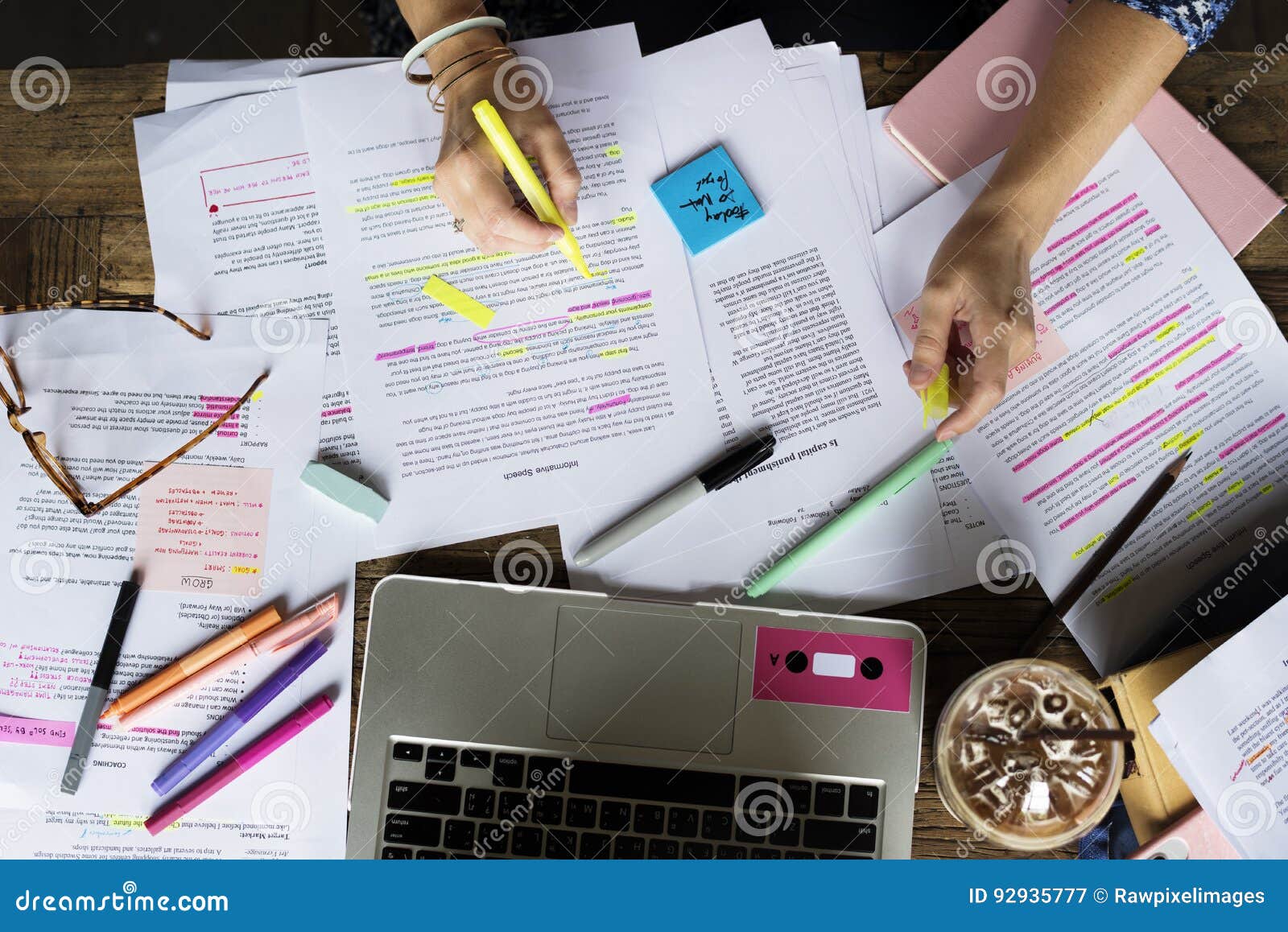 College People Study Learning Reading Lecture Notes Stock Image - Image ...