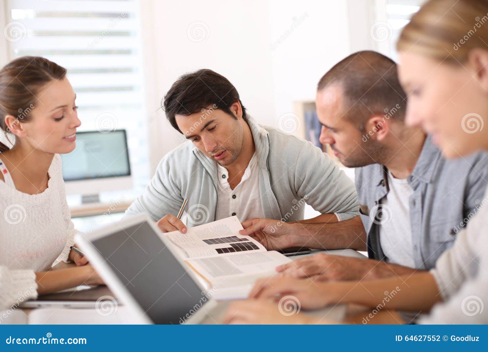 College People Studying Together at School Stock Photo - Image of ...