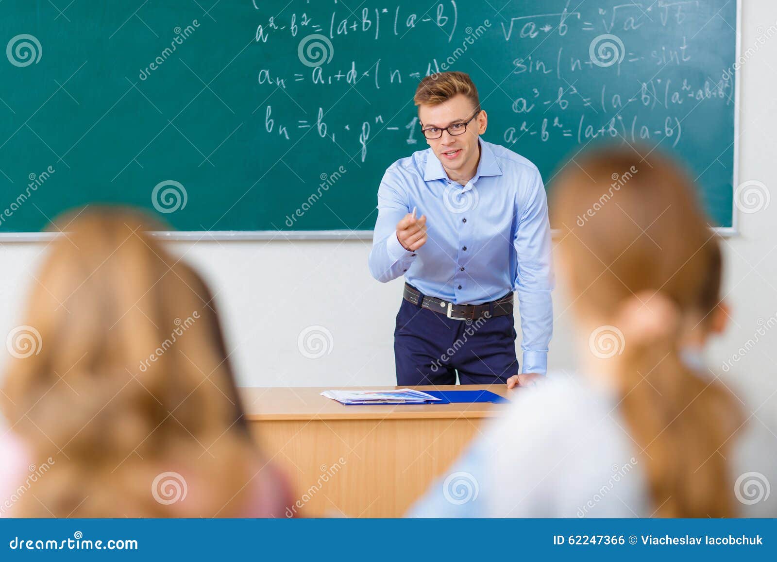 College Professor is Explaining Lecture Material Stock Photo - Image of ...