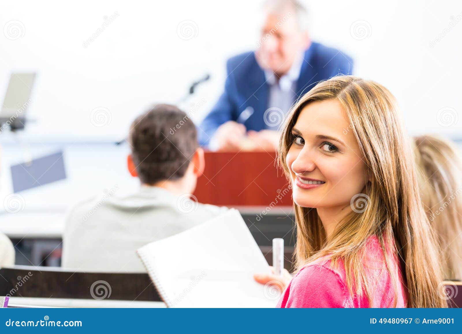 College Professor Giving Lecture for Students Stock Image - Image of ...