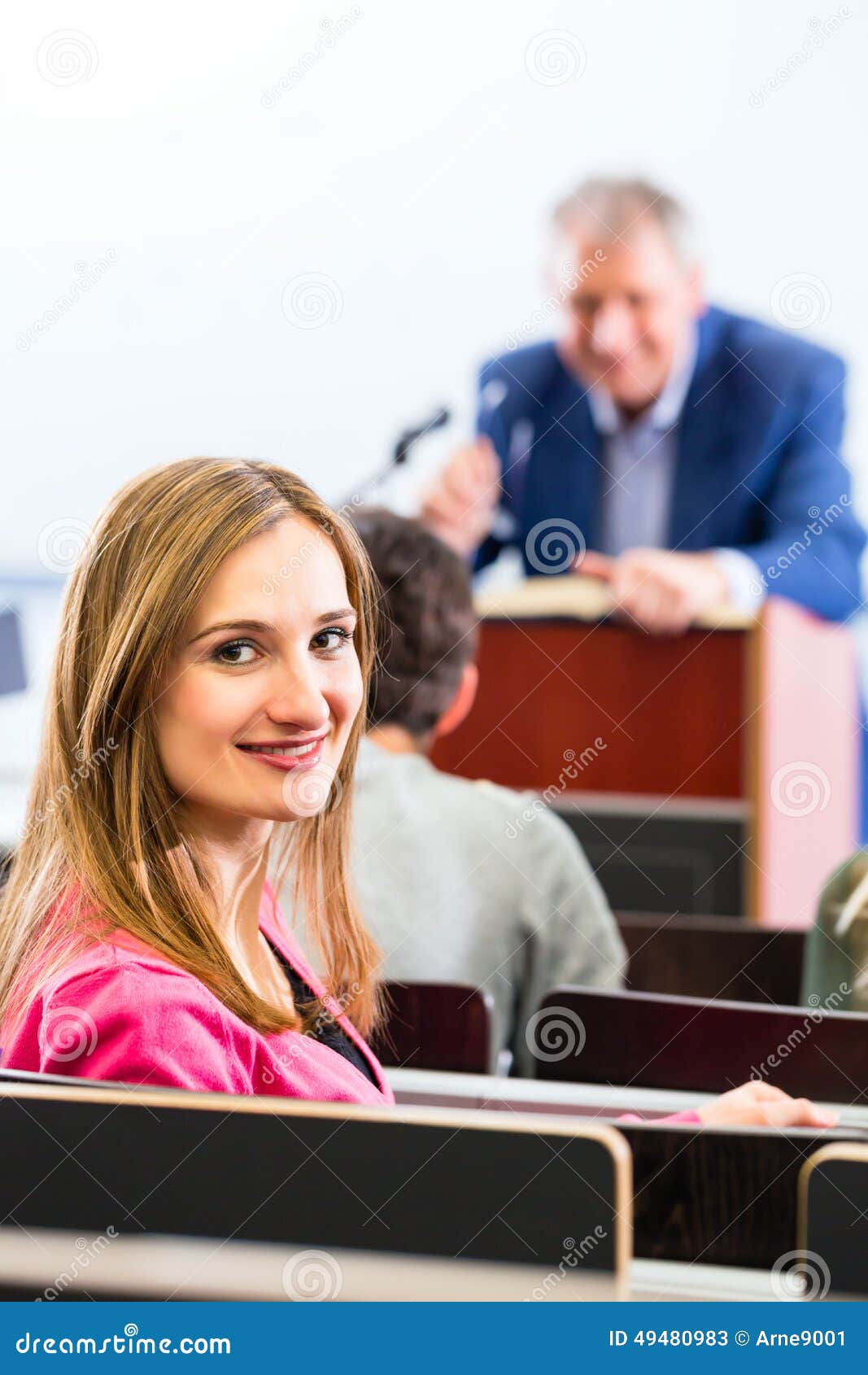 College Professor Giving Lecture for Students Stock Image - Image of ...
