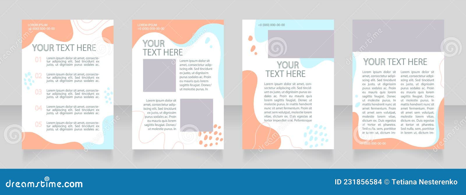College Promotion Blank Brochure Layout Design. Higher Education Guide ...