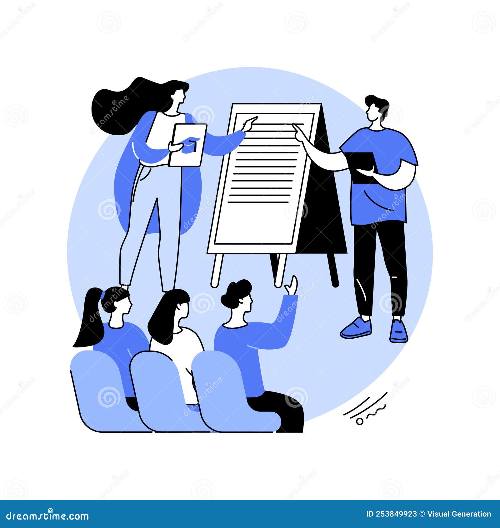 College Representative Isolated Cartoon Vector Illustrations. Stock ...