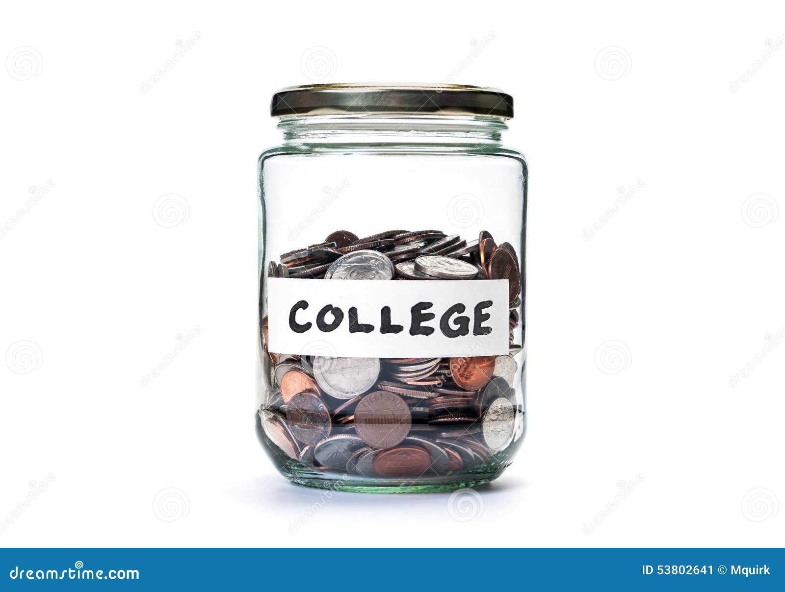 College savings coin jar stock image. Image of funding - 53802641