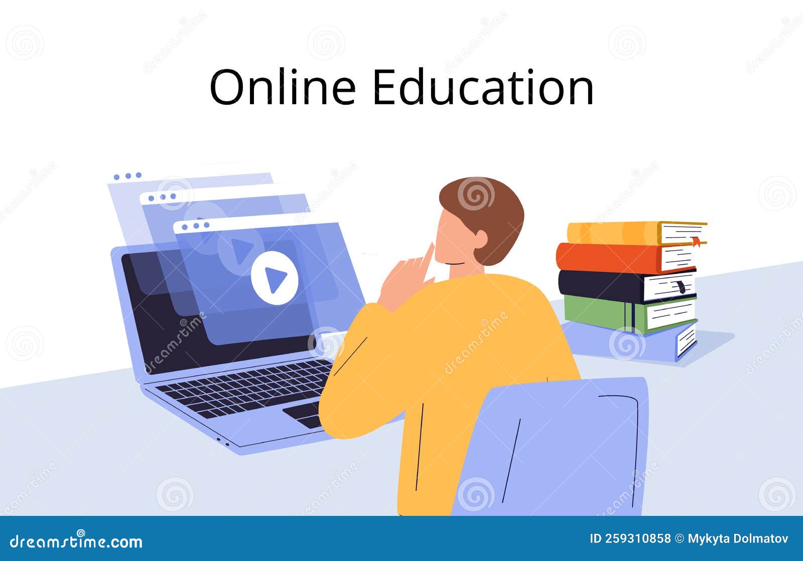 College Search Isolated Cartoon Vector Illustrations Set. Student ...