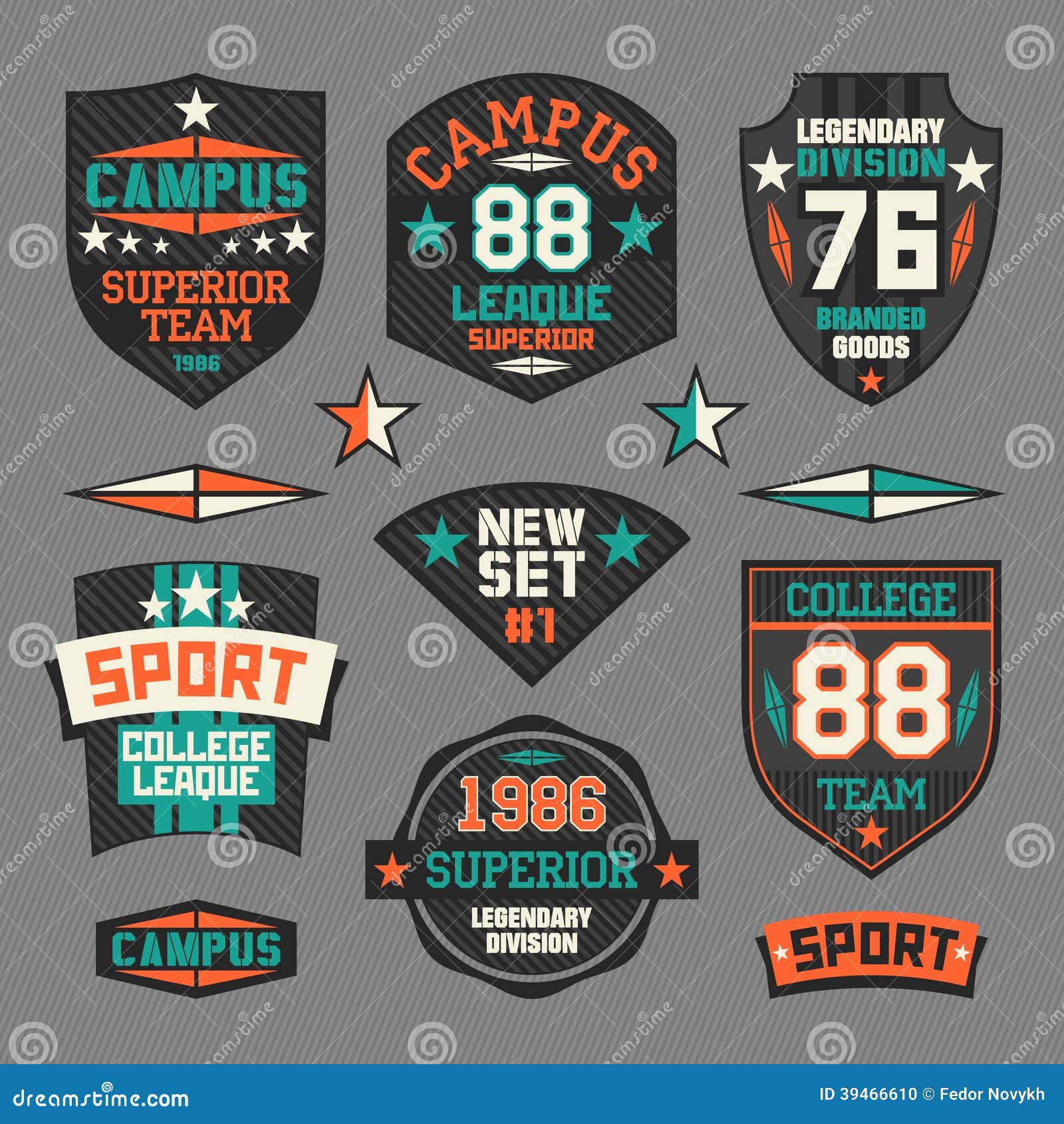 College sport emblem stock vector. Illustration of flat - 39466610