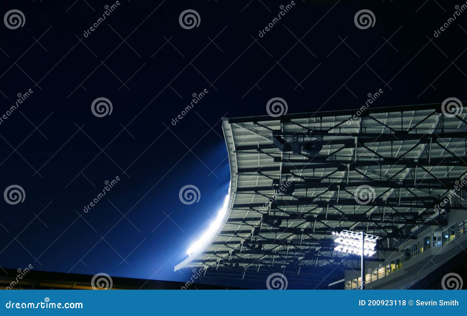 A Stadium Radiating through the Night Stock Photo - Image of radiating ...