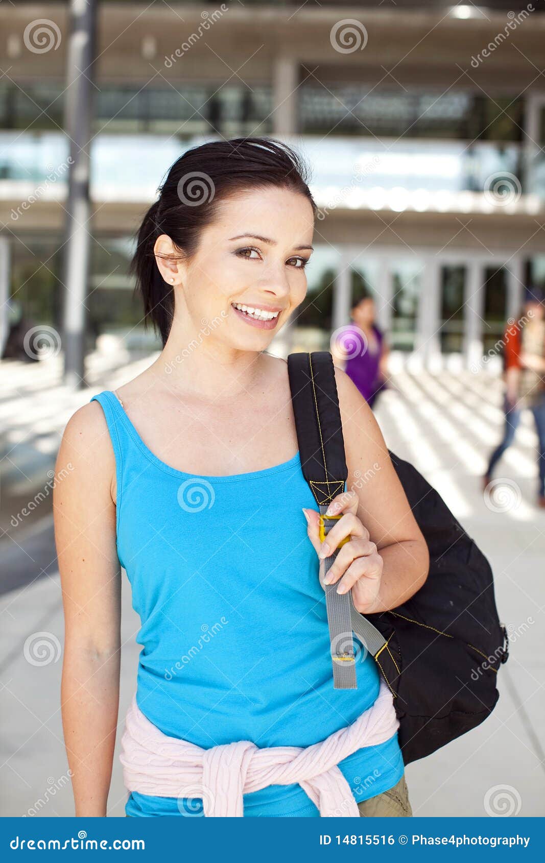 College student stock photo. Image of model, bookbag - 14815516