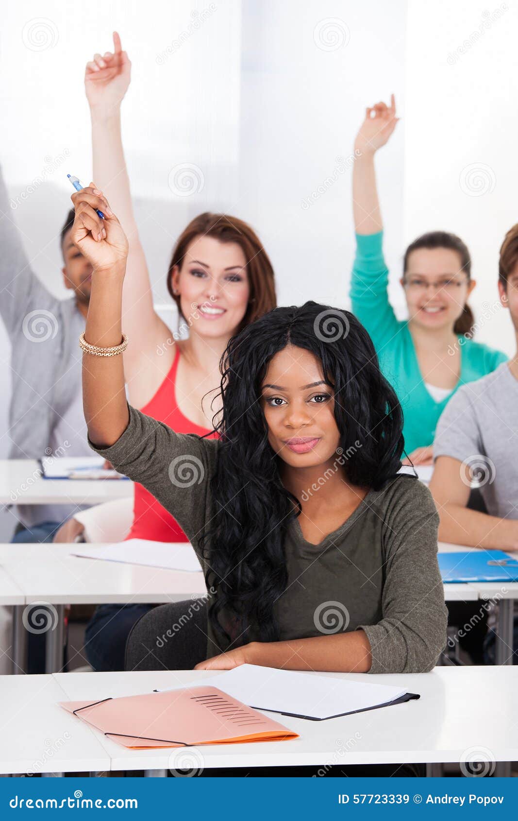 College Student Answering Question Stock Image - Image of group, male ... College Student Answering Question Stock Image - Image of group, male ...