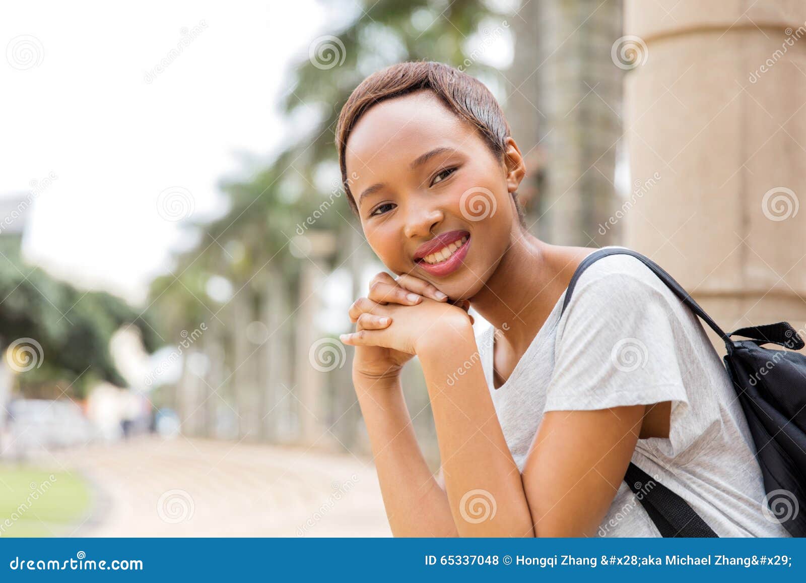 College Student with Backpack Stock Photo - Image of backpack, person ...