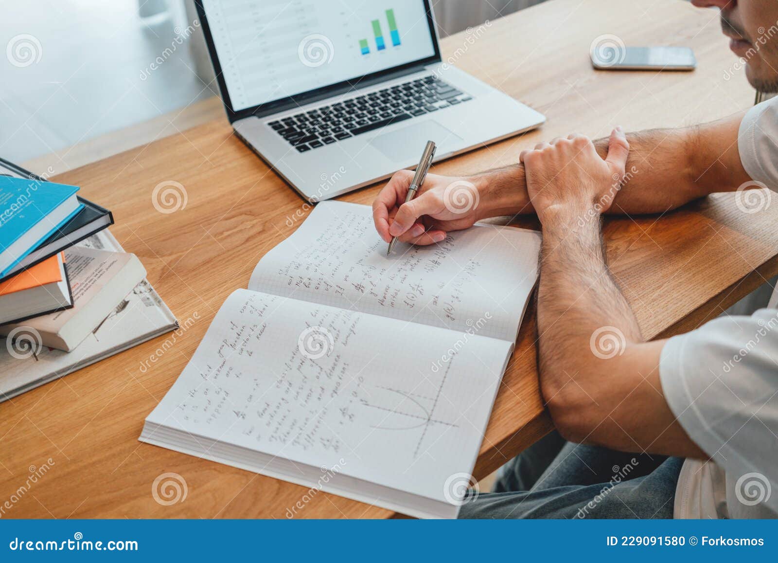 Pass Exam. Man Mature School Teacher And Girl With Laptop. Final Test ...