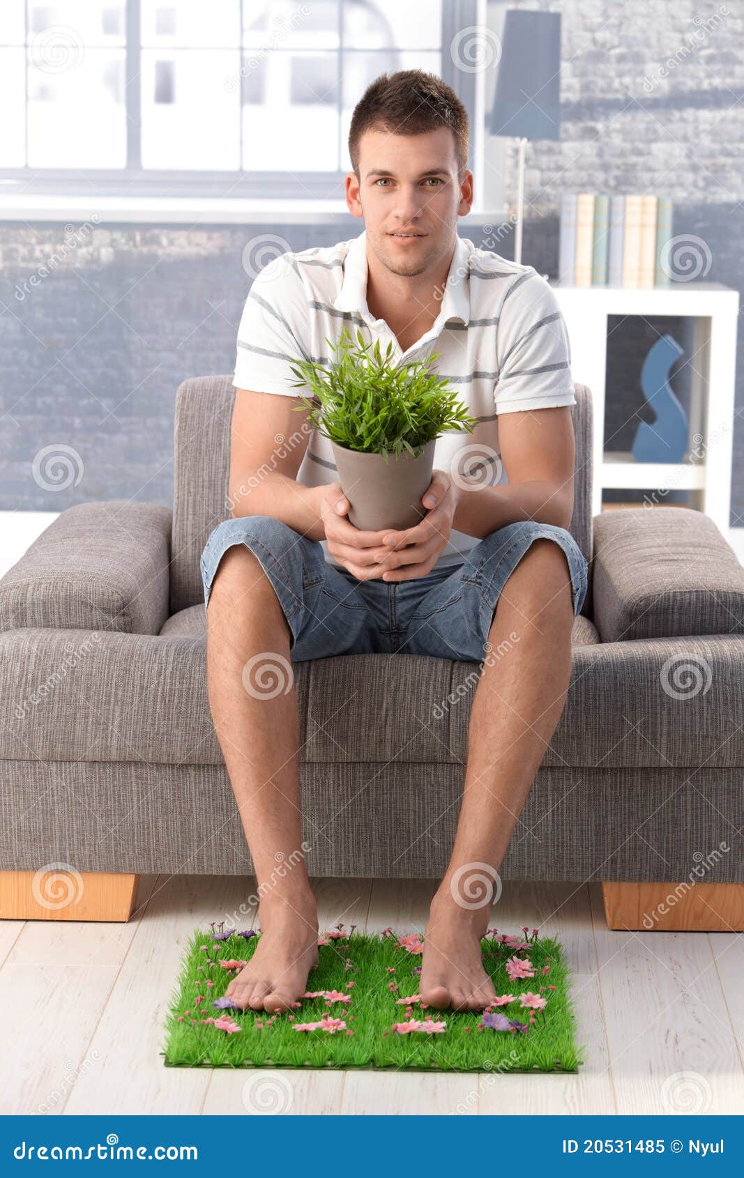 College Student Desiring for Nature Stock Image - Image of barefoot ...
