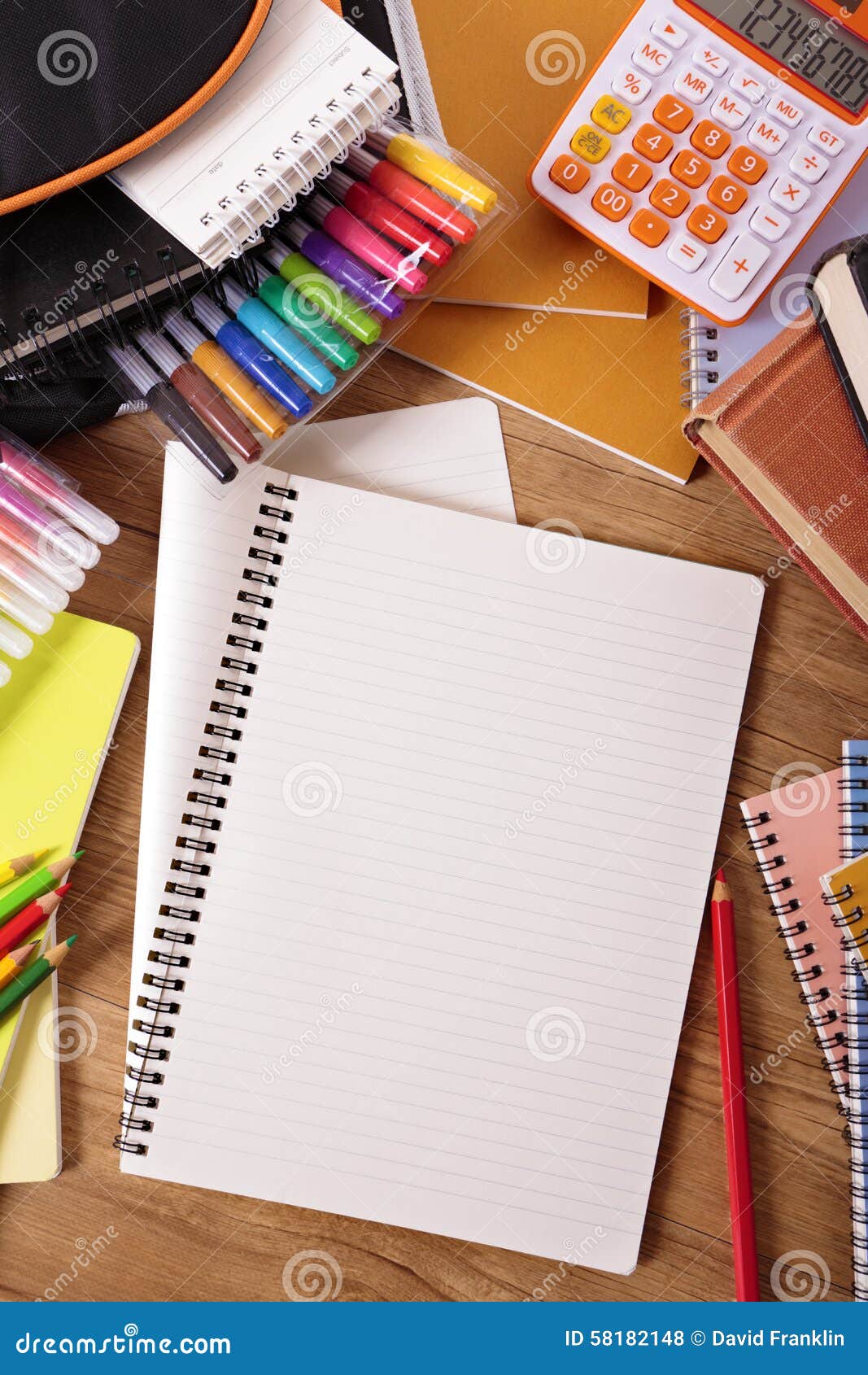 Blank Writing Pad For Ideas And Inspiration On Colored Background ...