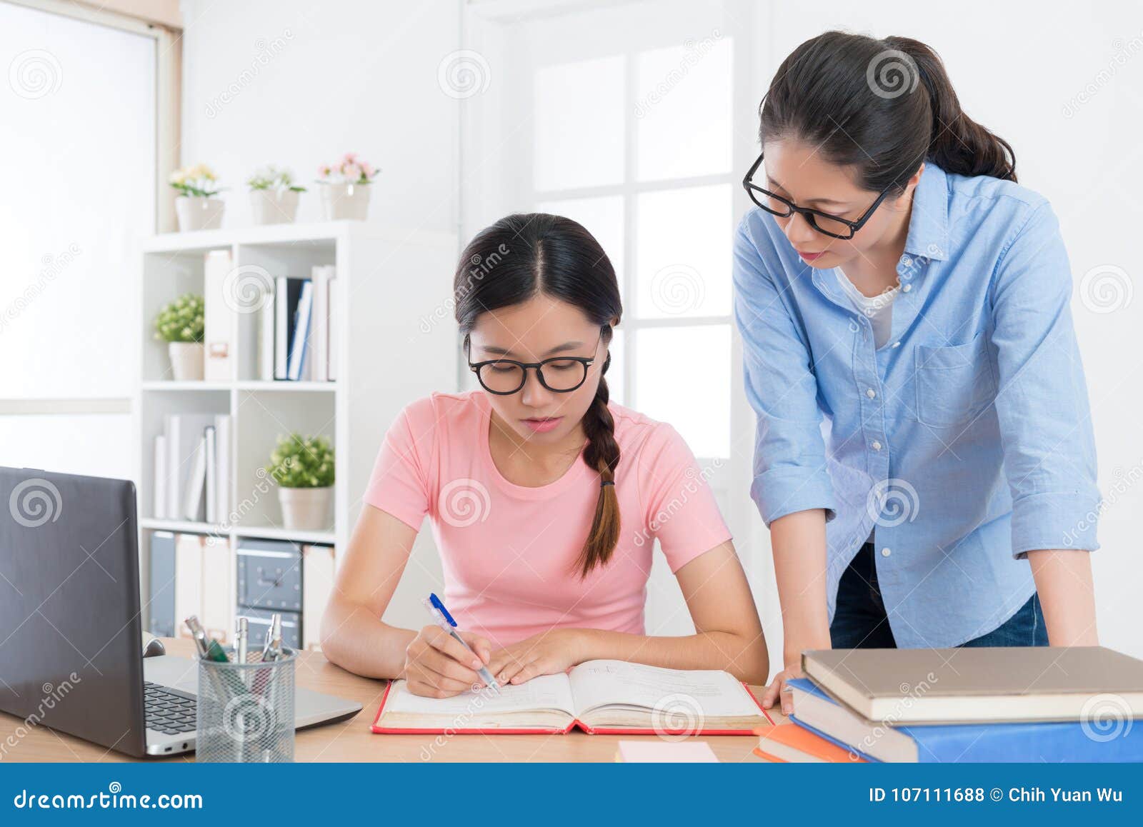 College Student Doing Homework Having Problem Stock Photo - Image of ...
