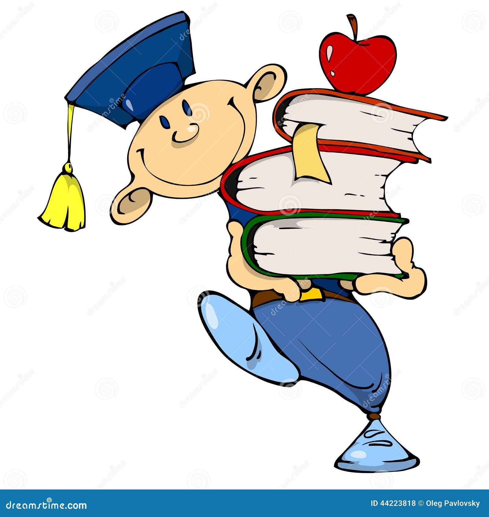 College Student Drags the Book Stock Vector - Illustration of clip ...