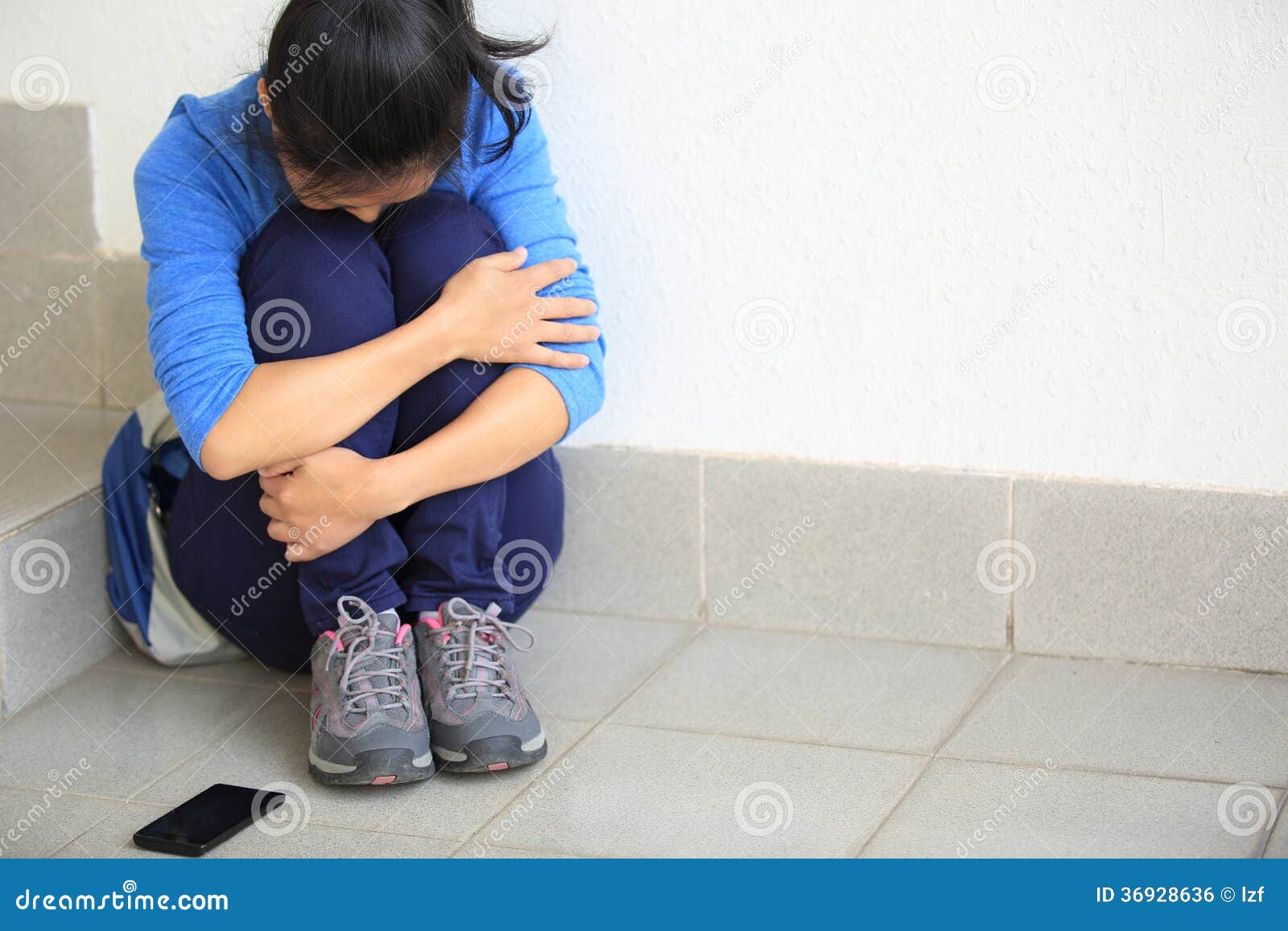 College Student Hide in Corner Stock Photo - Image of corner, tied ...