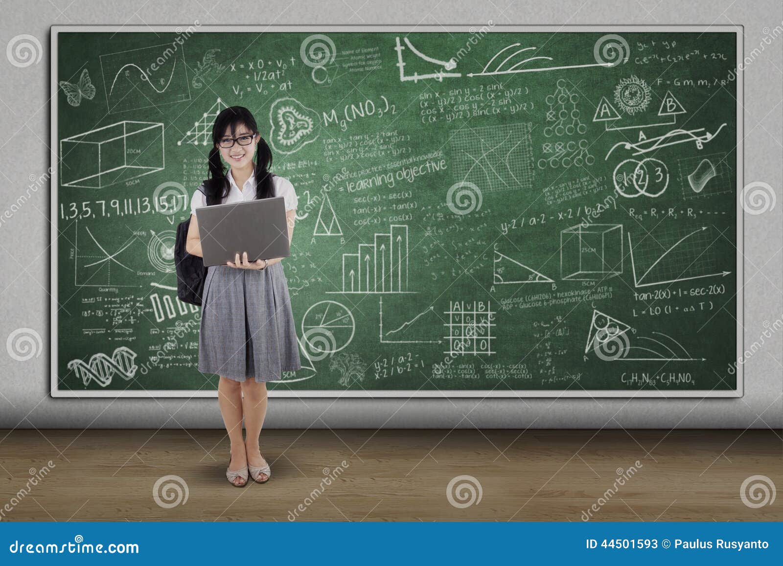 College Student Holding Laptop in Class Stock Image - Image of hispanic ...