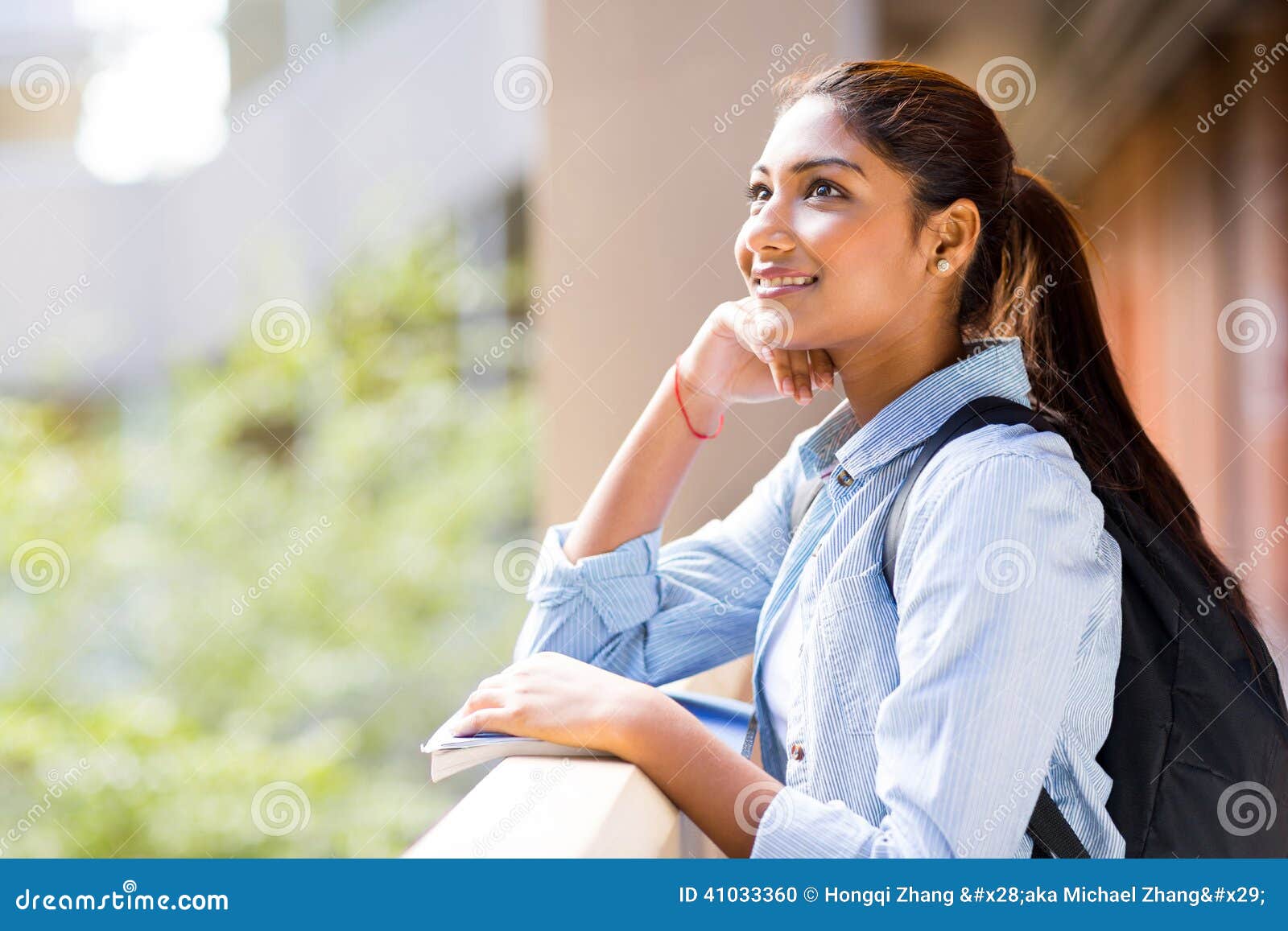 College student looking up stock photo. Image of happy - 41033360