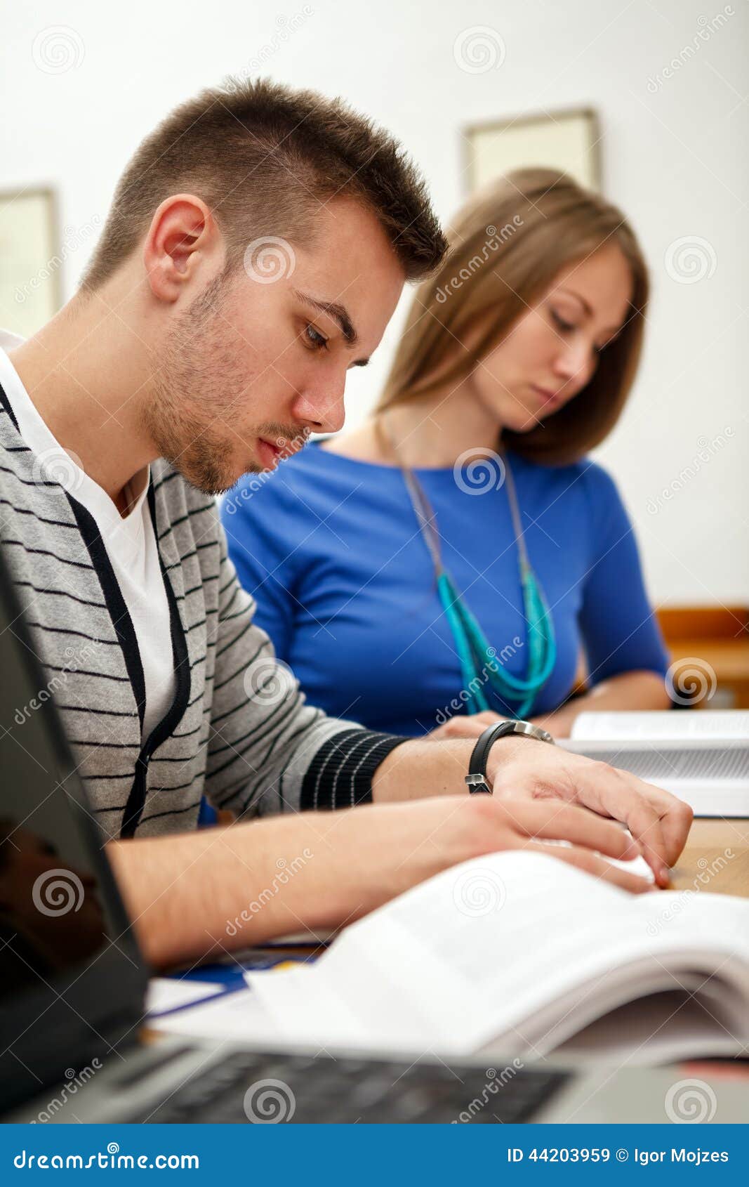 College Student Making Note Stock Image - Image of students, sitting ...