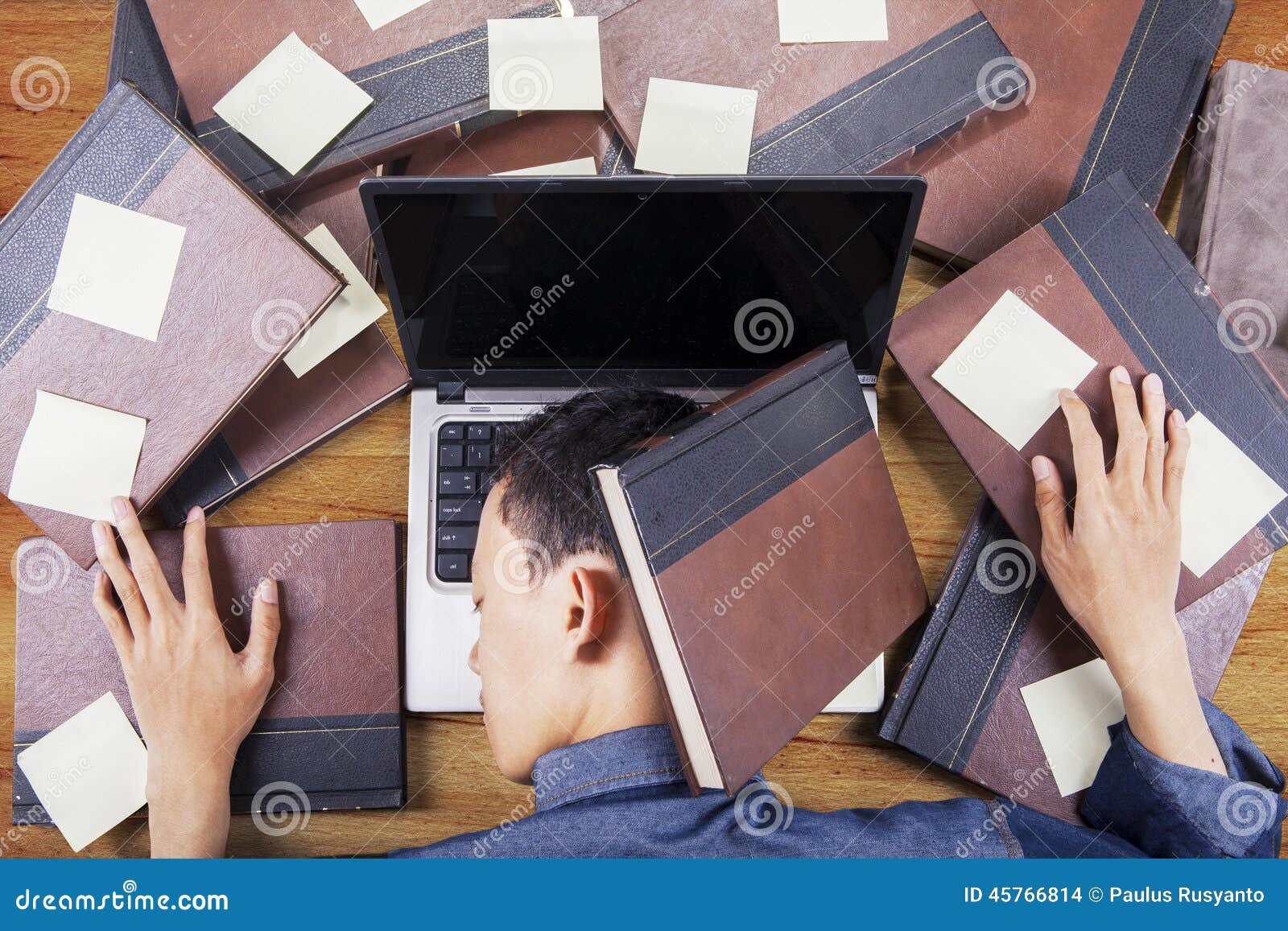 College Student Napping on Laptop Stock Photo - Image of closeup, high ...