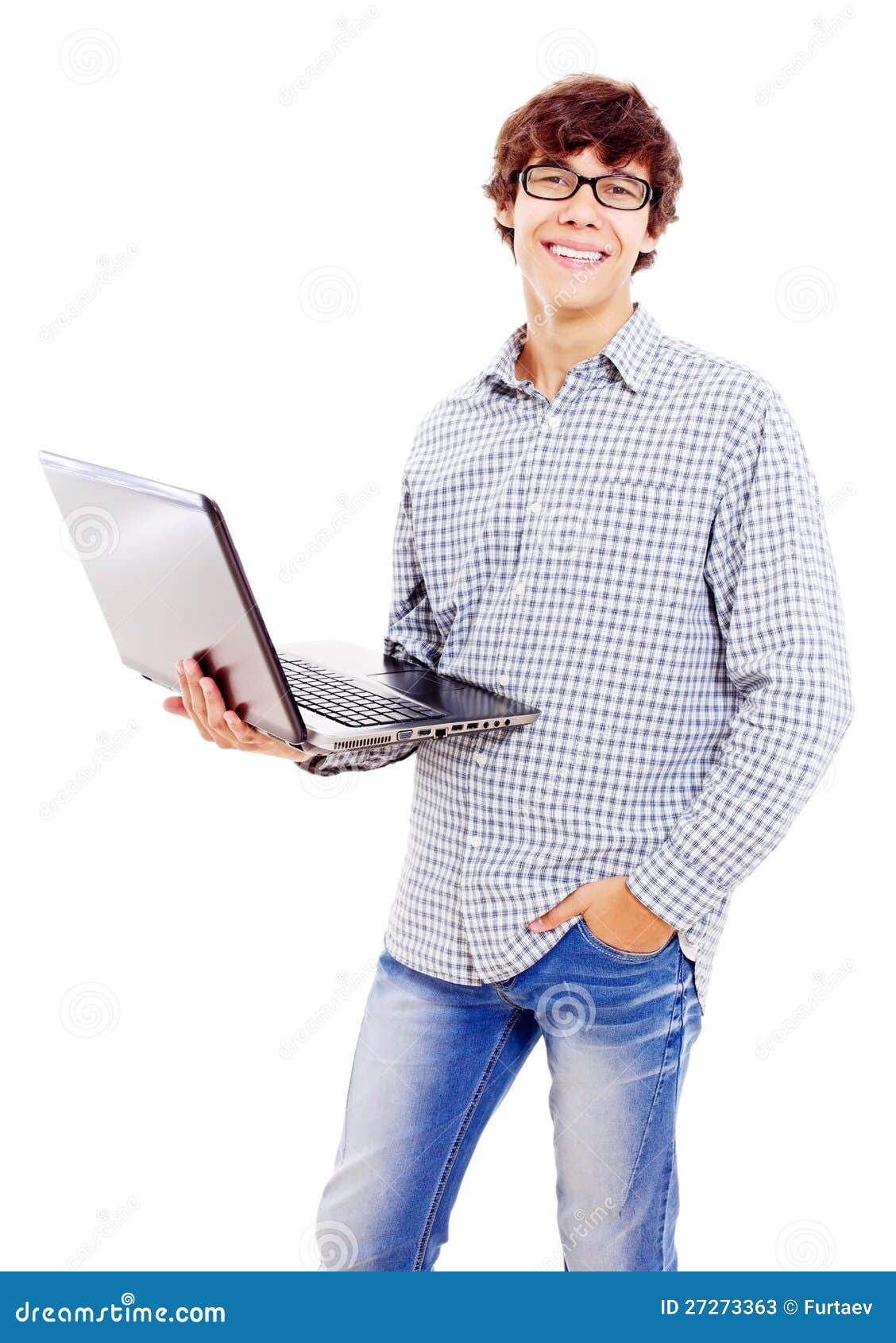 College Student with Notebook Stock Image - Image of holding, isolated ...