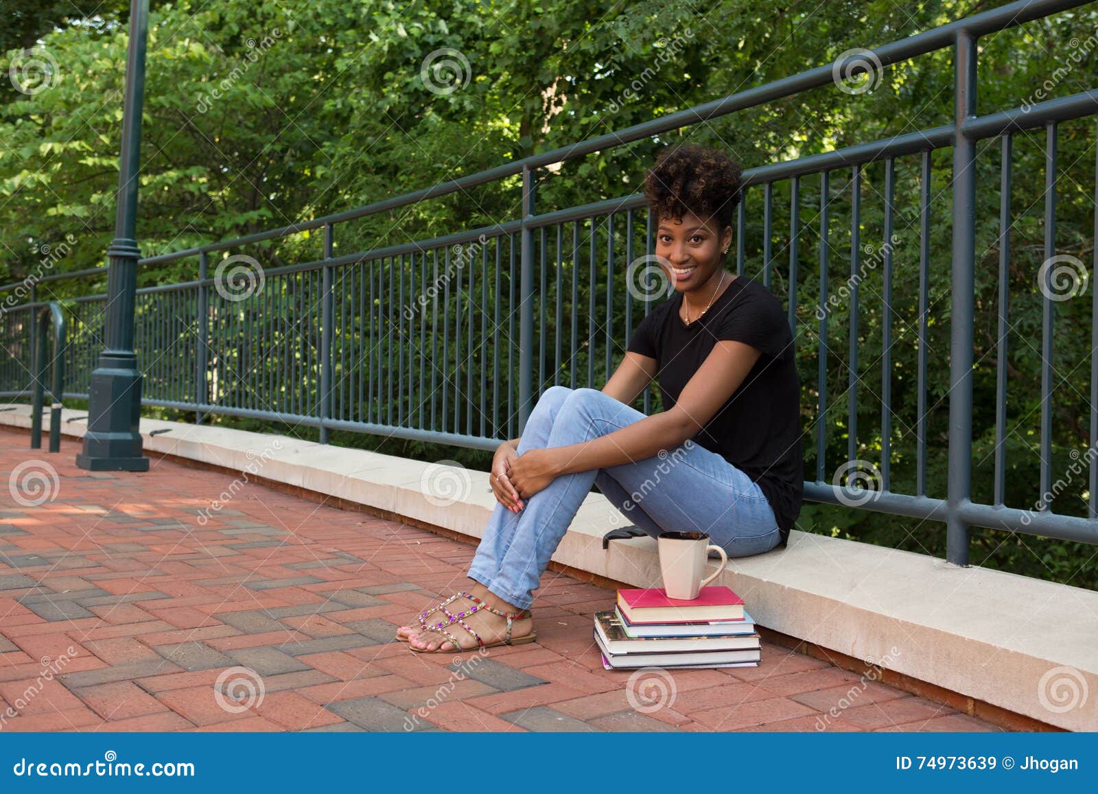 College Student Outside on Campus Stock Image - Image of education ...
