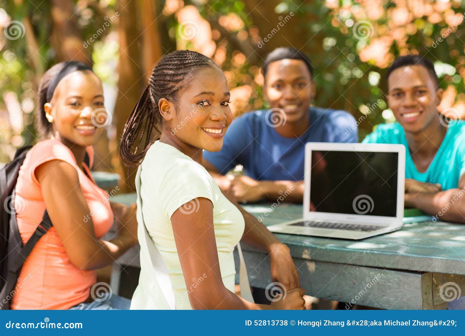 College Student Relaxing Outdoors Stock Photo - Image of campus ...