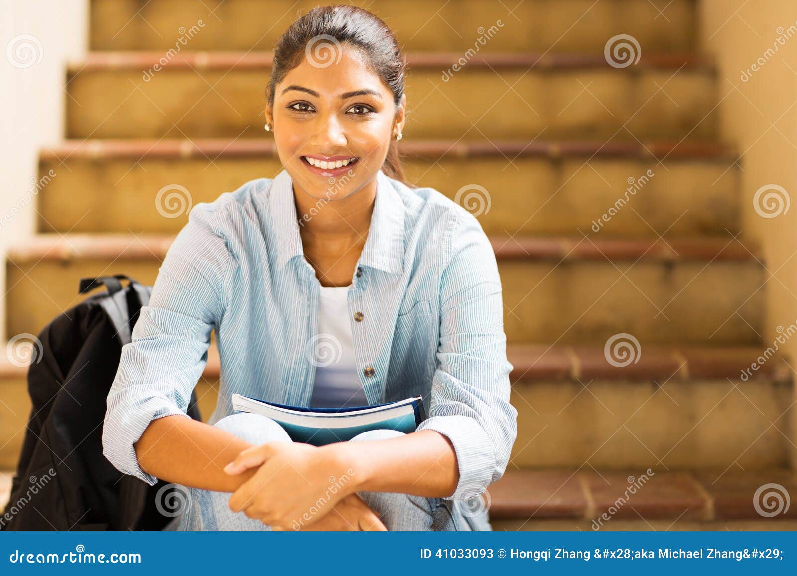 College student stairs stock image. Image of female, beautiful - 41033093