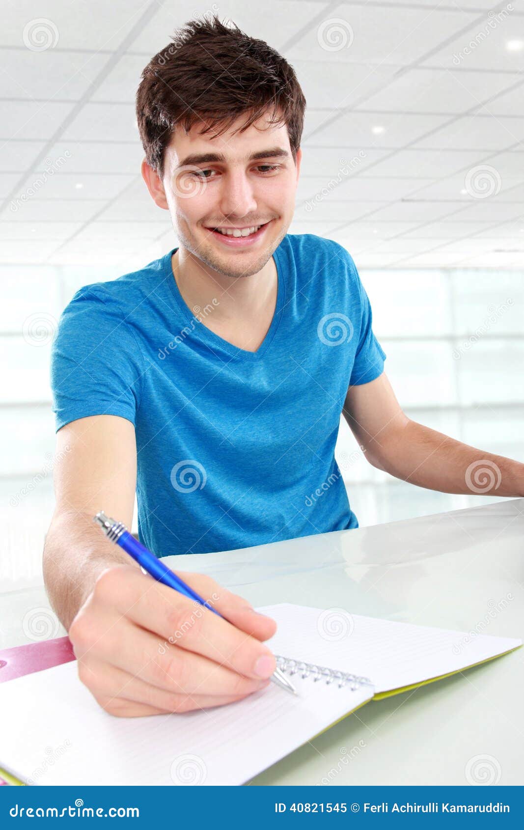 College student studying stock image. Image of male, caucasian - 40821545