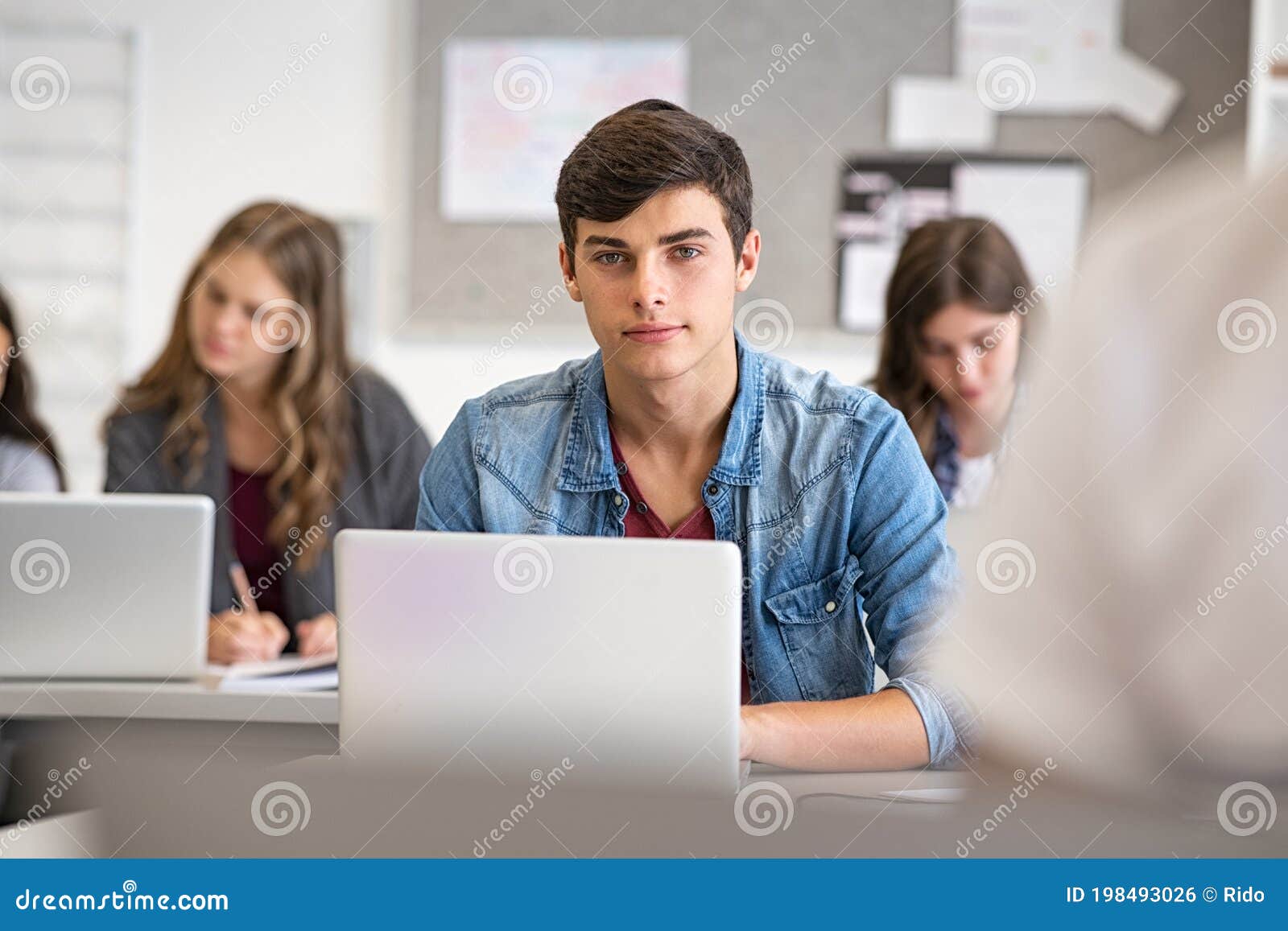 College Student With Laptop