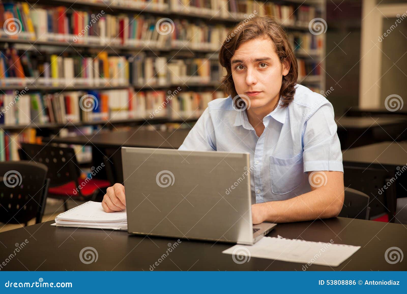 College Student Using a Laptop Stock Photo - Image of computer, contact ...