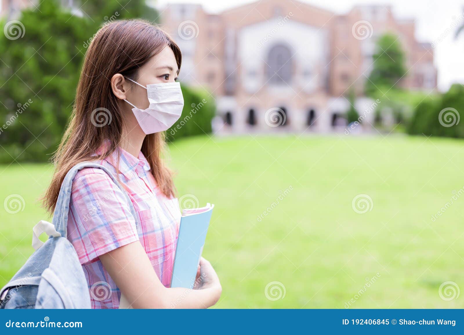 College Student Wear Face Mask Stock Image - Image of cough, infectious ...