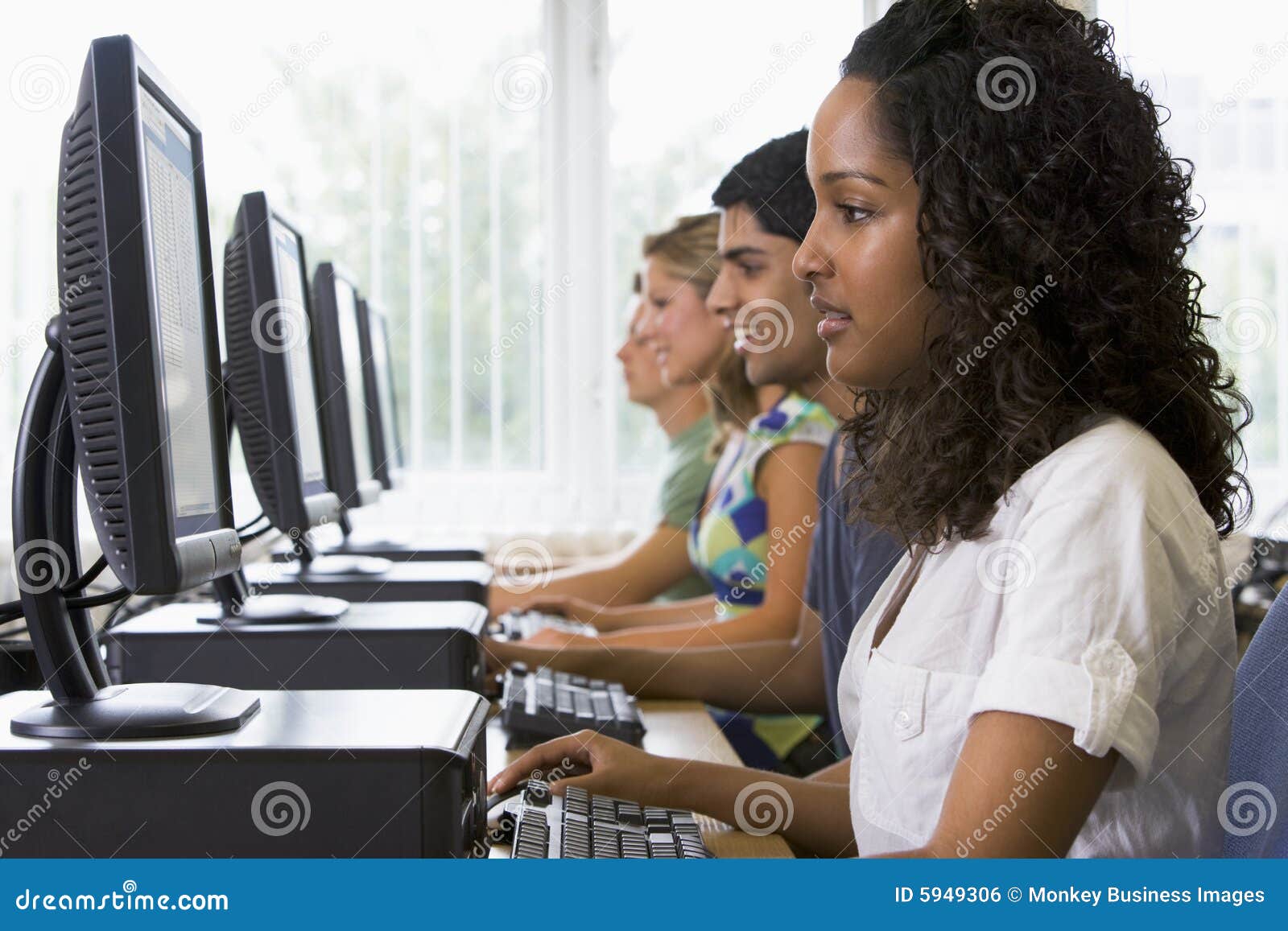 College Students in a Computer Lab Stock Photo - Image of pakistani ...