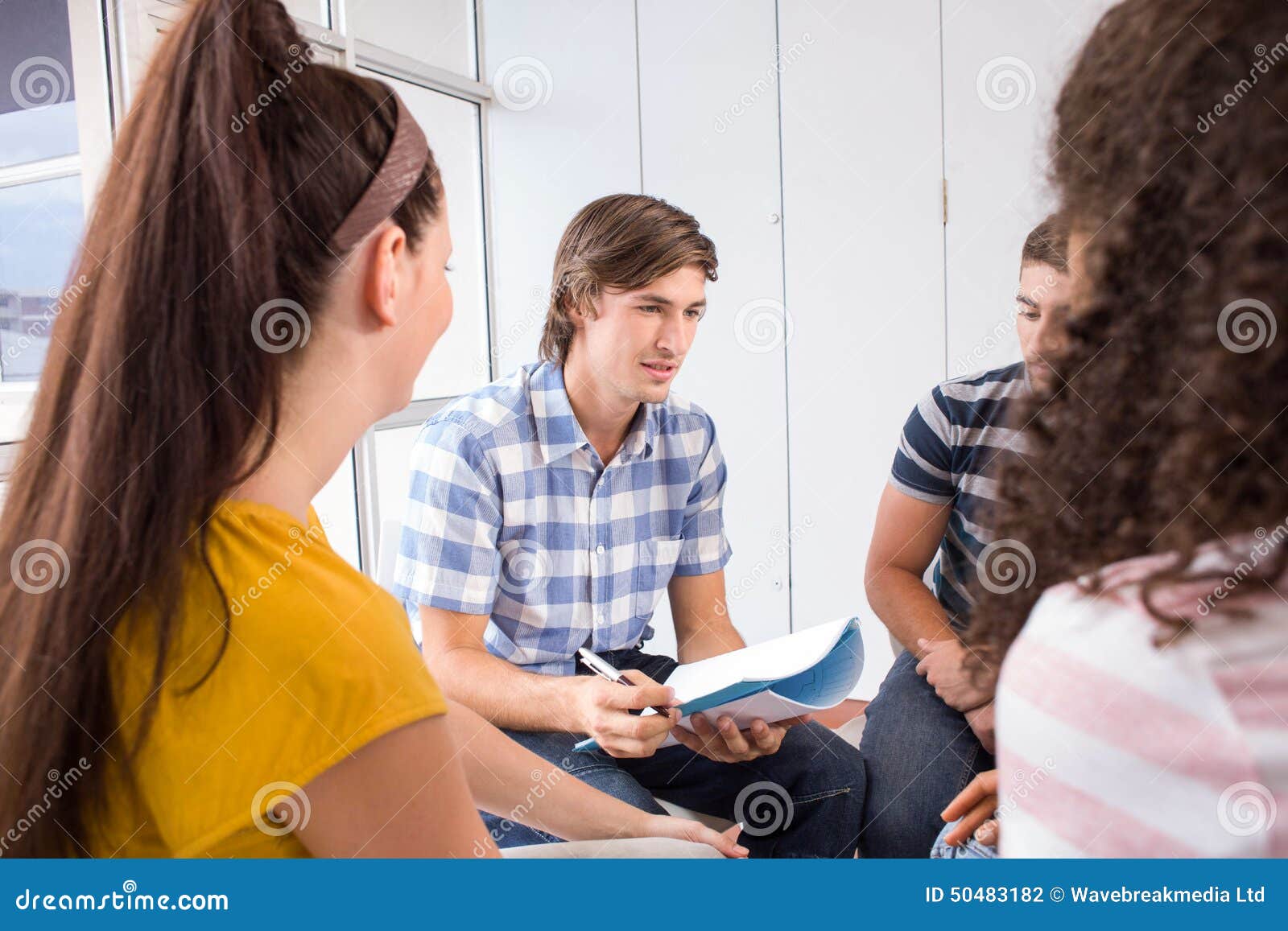 College Students in Conversation Stock Photo - Image of adult ...