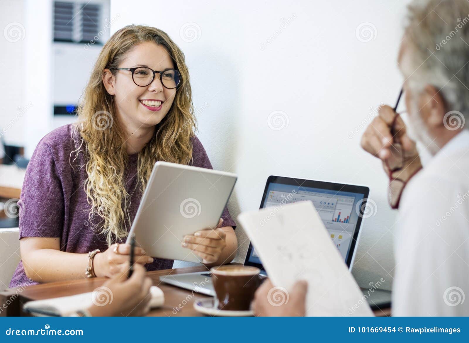 College Students are Discussing with Advisor Stock Photo - Image of ...