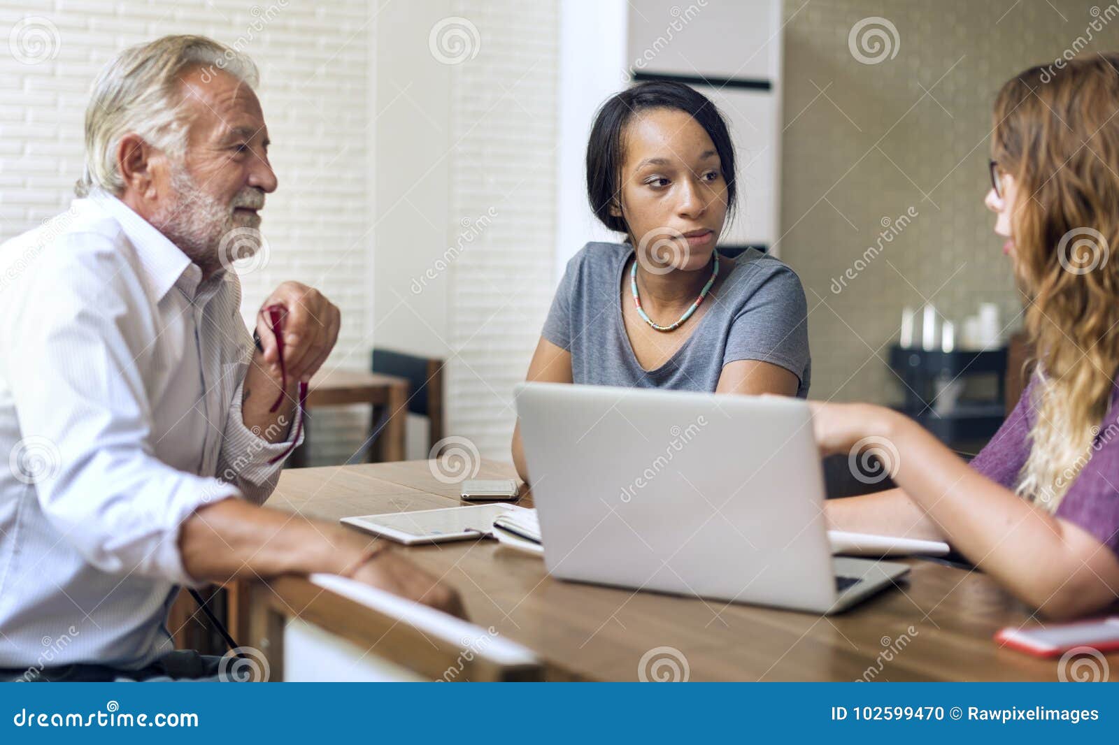 College Students are Discussing with Advisor Stock Photo - Image of ...
