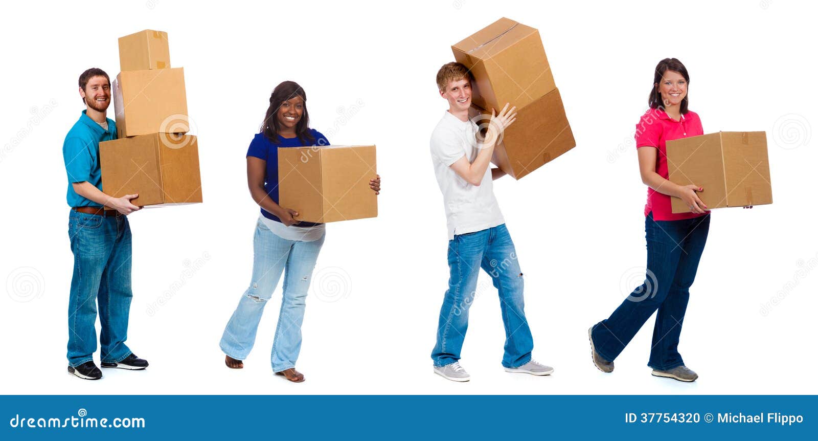 Person Moving Boxes