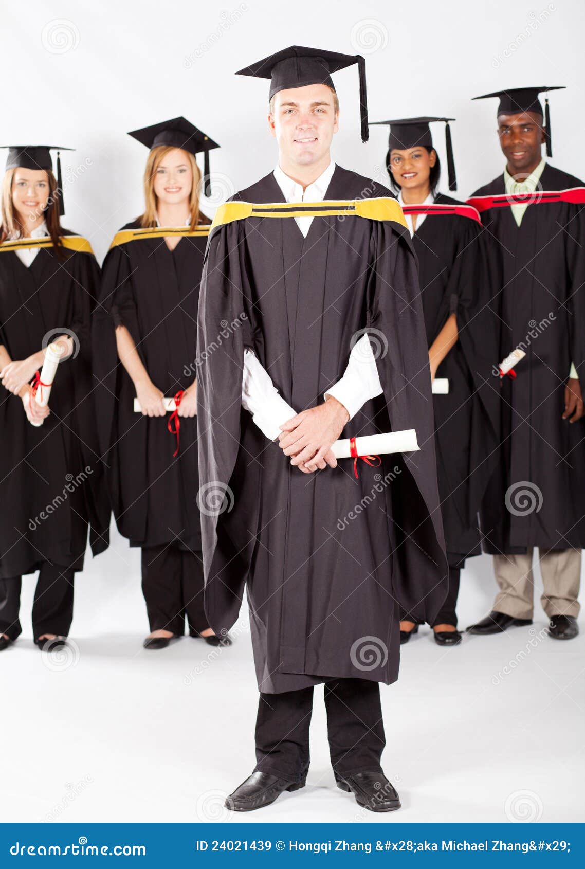 College Students Graduation Stock Image - Image of graduates, caucasian ...