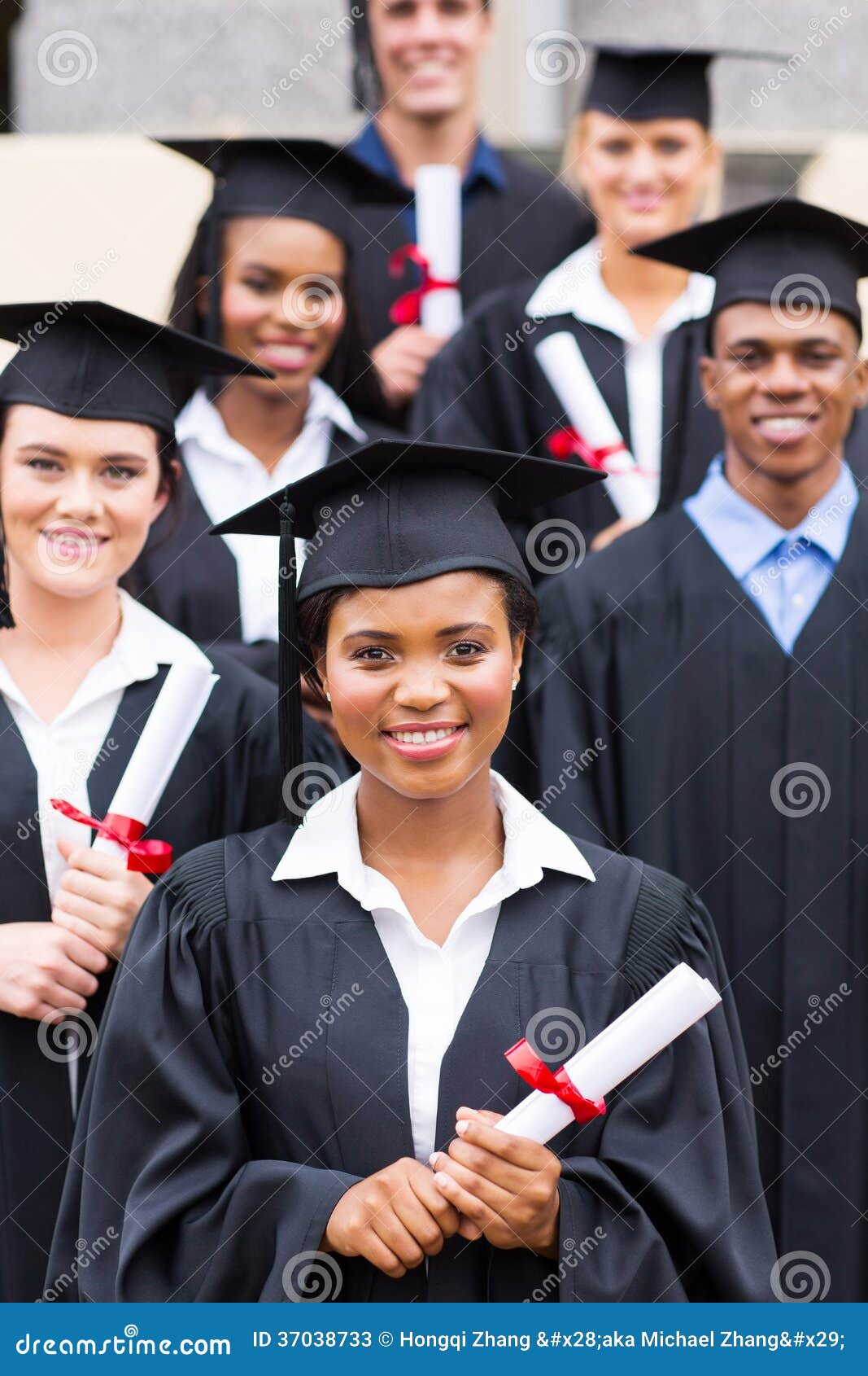 College Students Graduation Stock Image - Image of diploma, female ...