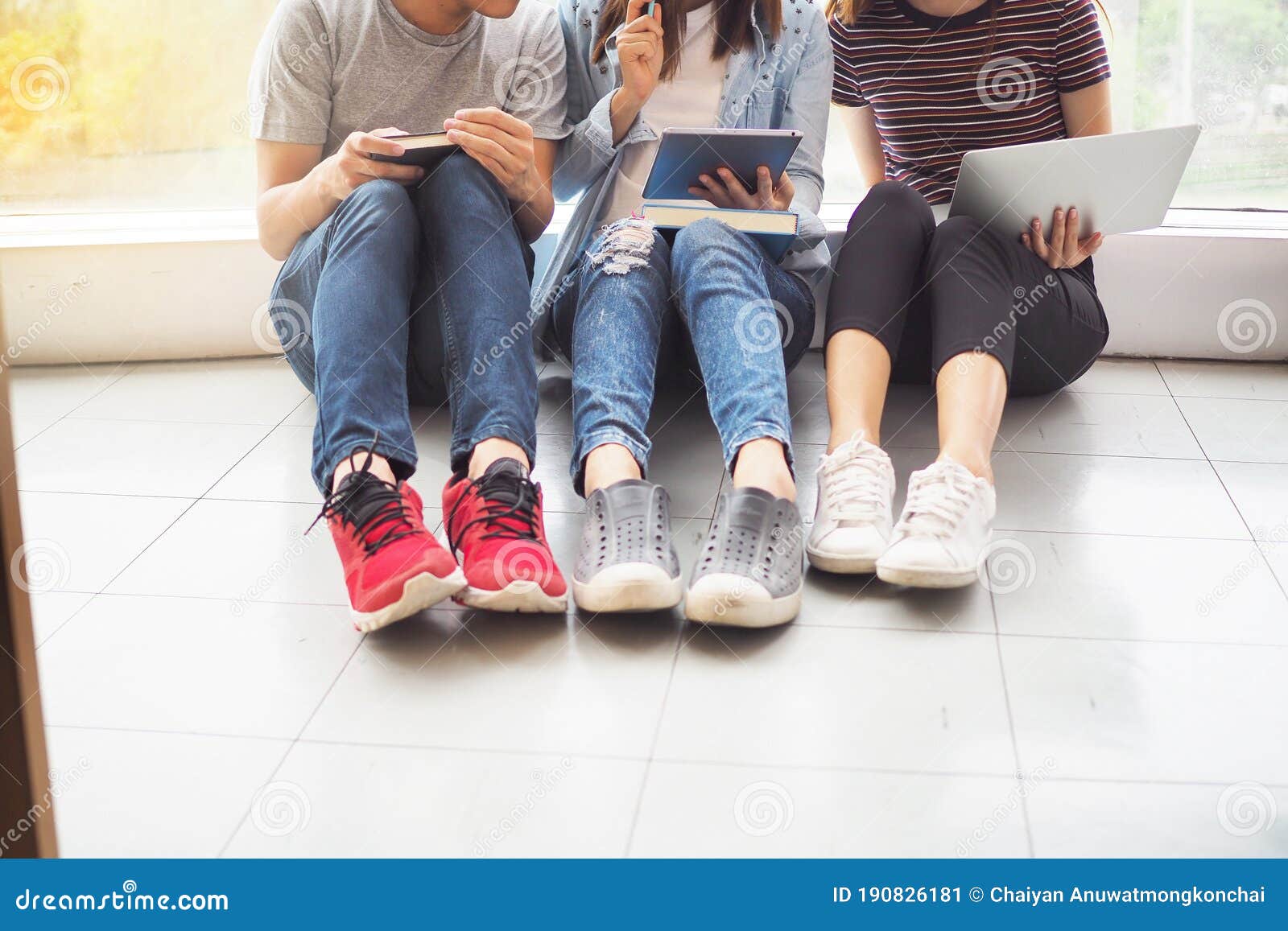 College Students Have Conversations within the University Building ...