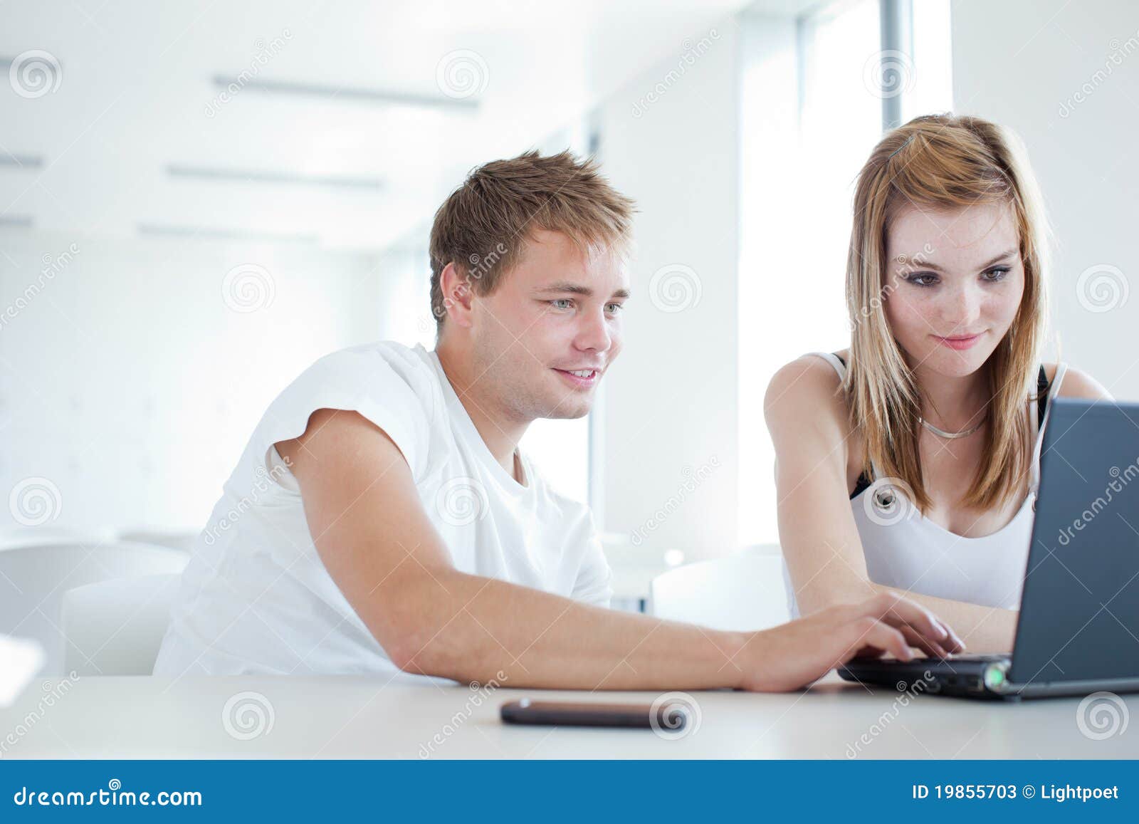 College Students Having Fun Studying Together Stock Image - Image of ...