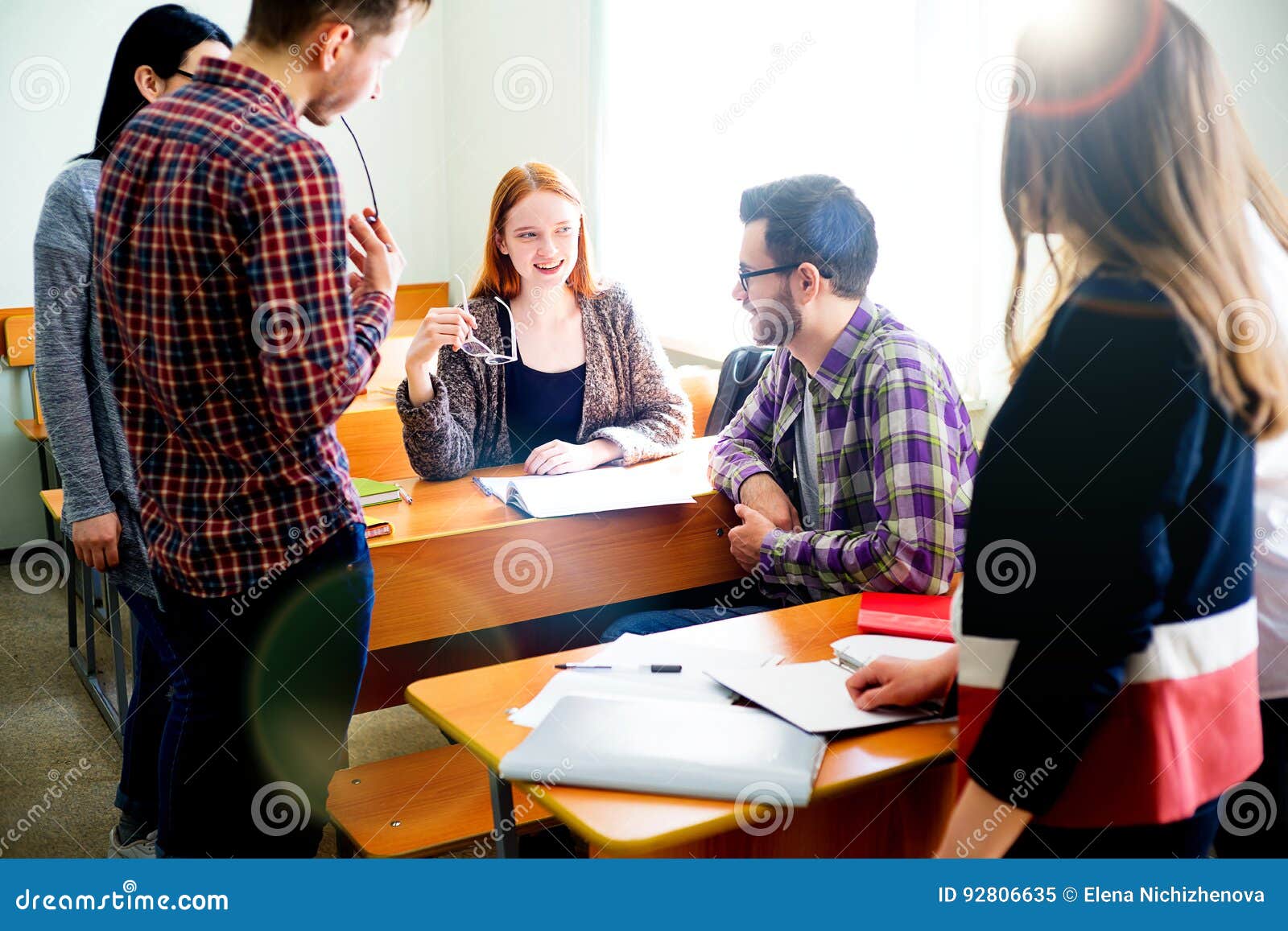 College Students on a Lecture Stock Image - Image of lesson, hall: 92806635